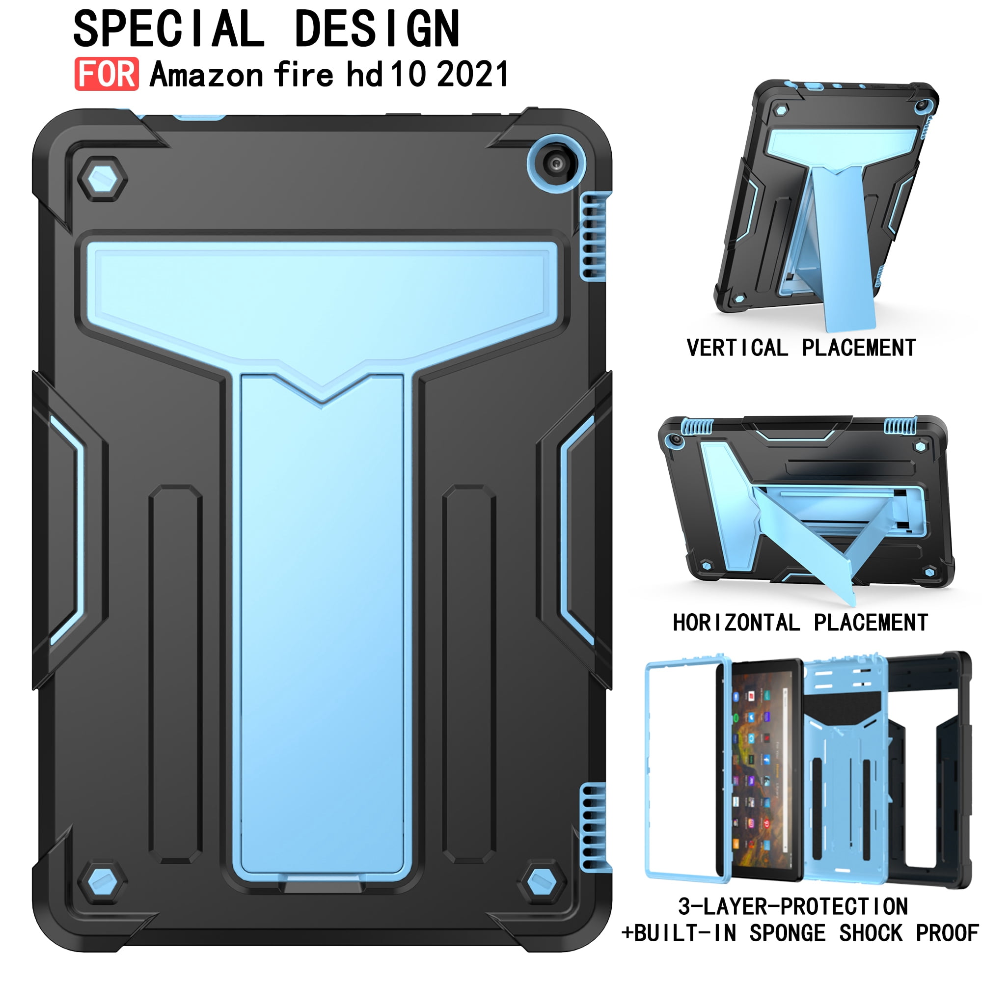 Dteck Case for Amazon Fire HD 10 11th Generation / HD 10 Plus 2021 ...
