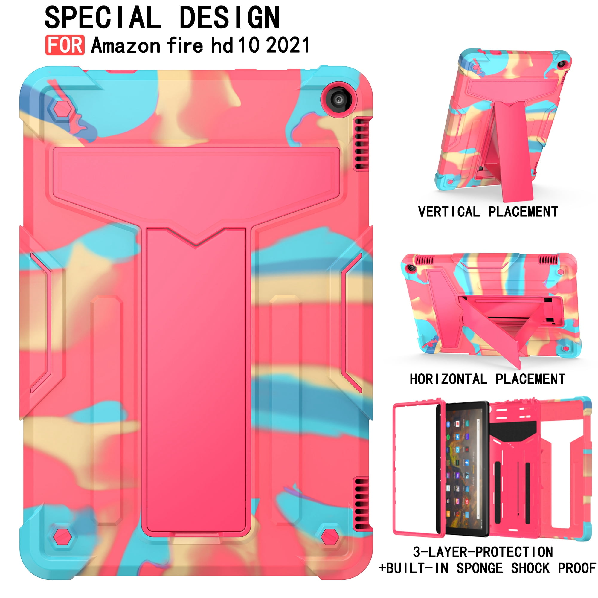 Dteck Case for Amazon Fire HD 10 11th Generation / HD 10 Plus 2021 ...