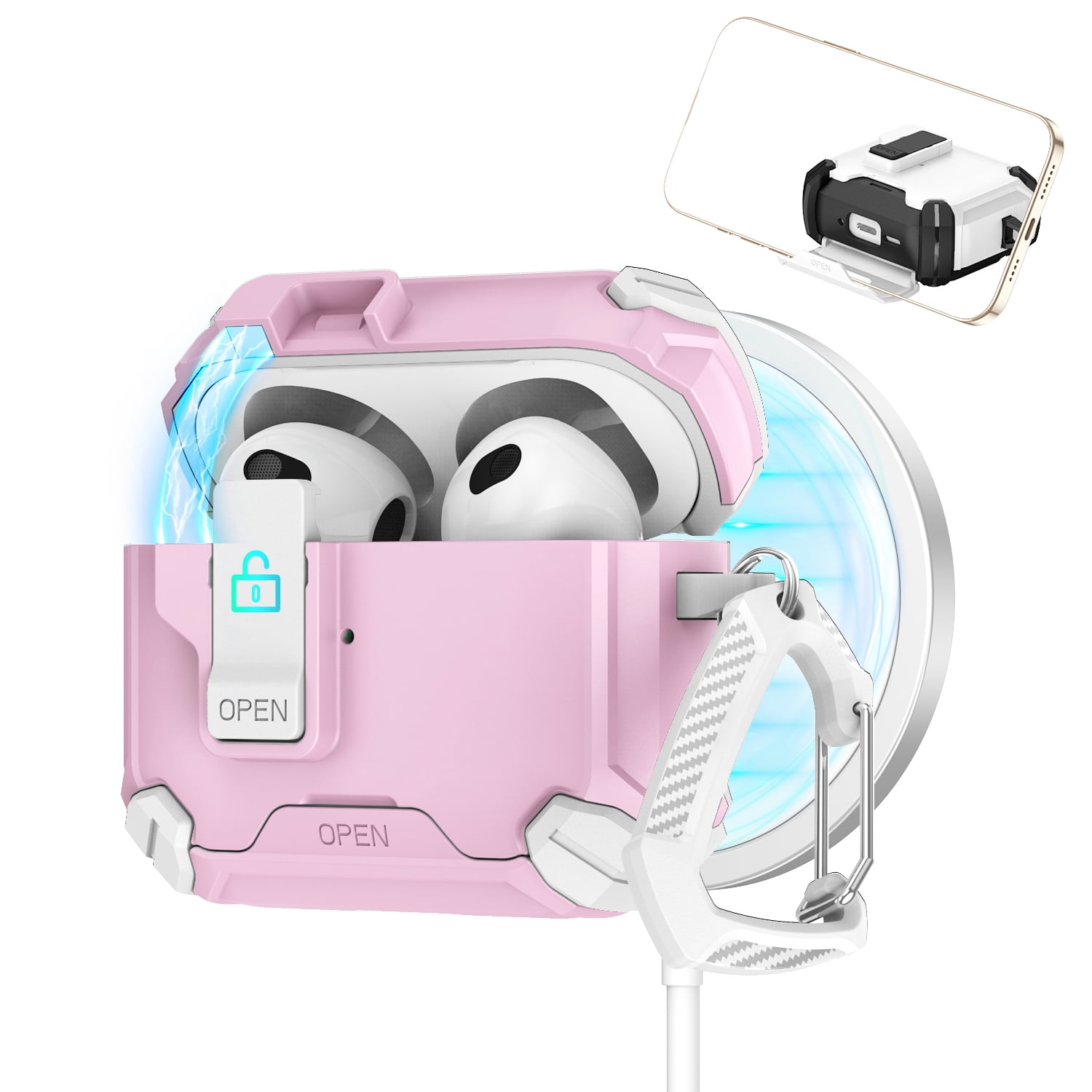 Dteck Case for Apple AirPods 4th Generation Charing Case (2024), Full ...