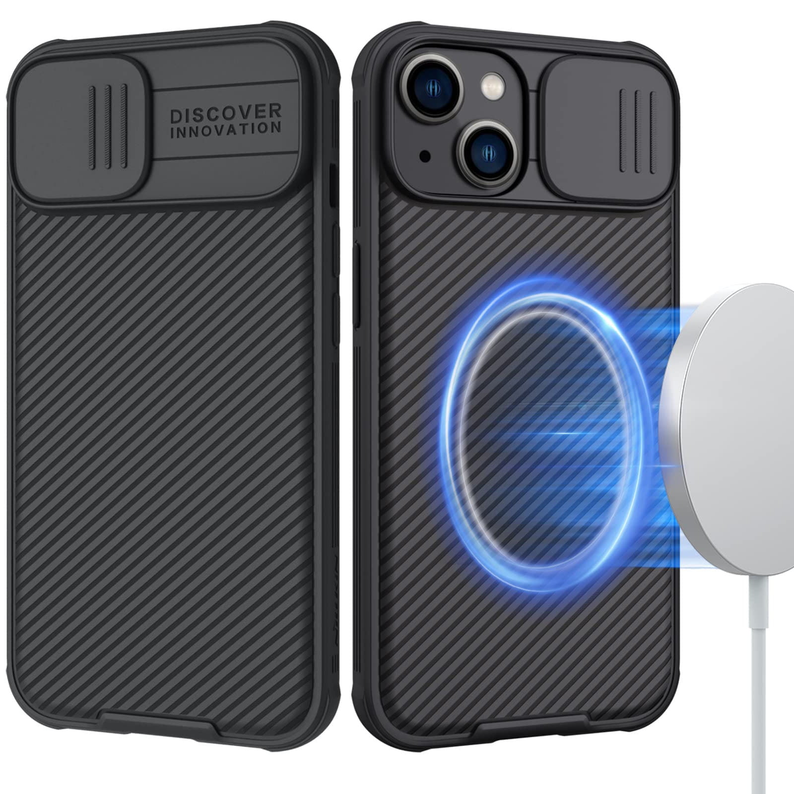 Dteck Case for Apple iPhone 15 Pro with Camera Cover,Slim Fit Thin ...