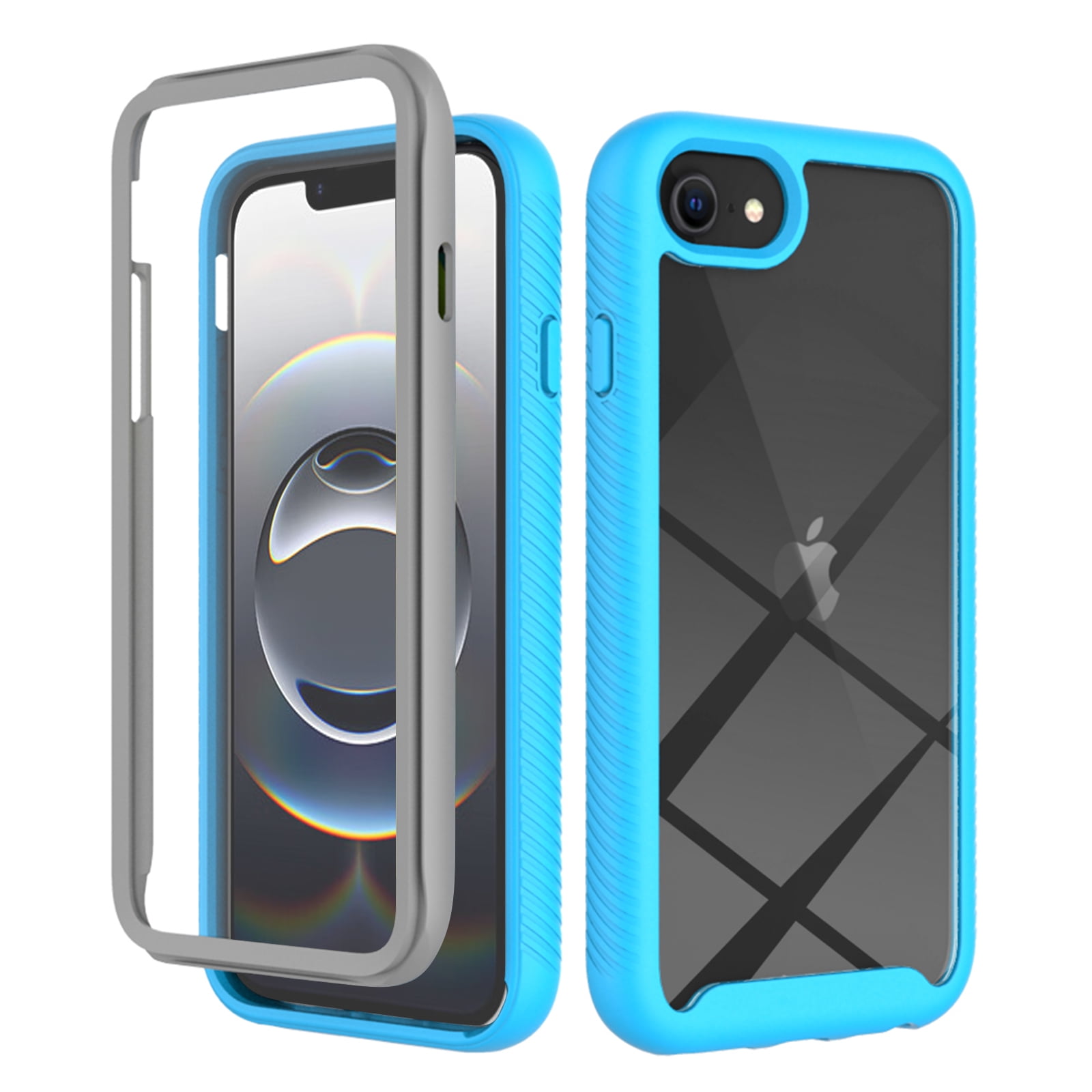 Dteck Case Built-in Screen Protector for iPhone 16e,Slim Fit Full-Body ...