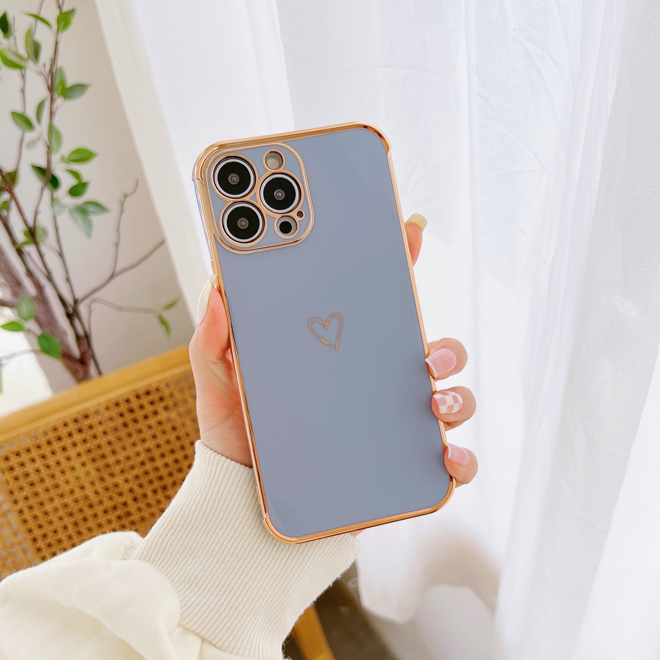 Dteck Case Compatible with iPhone 11 Pro Cute,Luxury Electroplated Gold ...