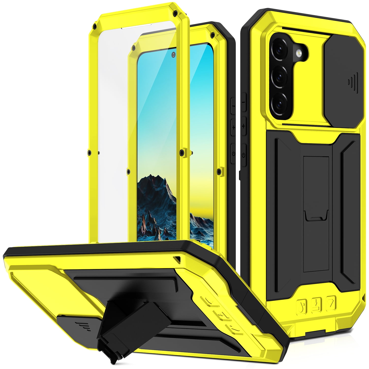 Dteck Case For Samsung Galaxy S22,Shockproof Metal Case with Screen ...