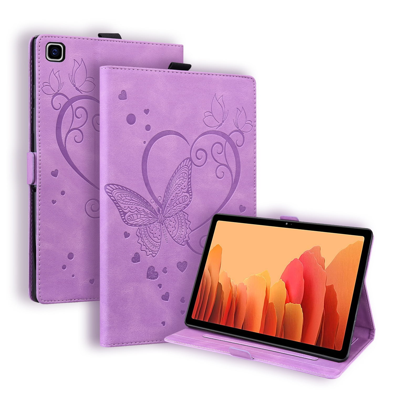 Dteck Case For Samsung Galaxy Tab A7 10.4-inch T500 T505 T507,Smart Magnetic Leather Butterfly ...
