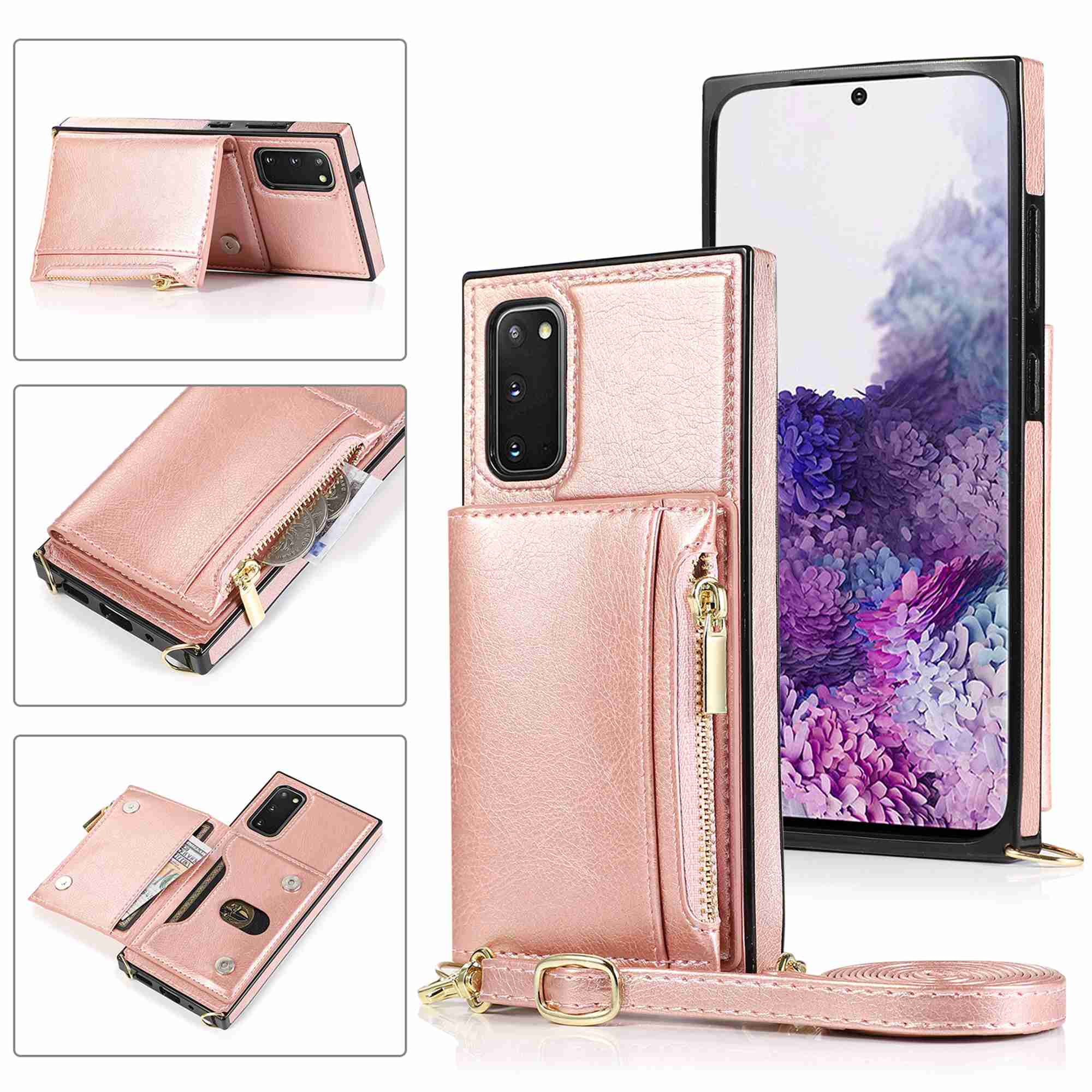 Dteck Case For Samsung S20 (6.2 inch) Wallet Case with Card Holder PU Leather Magnetic Pockets ...