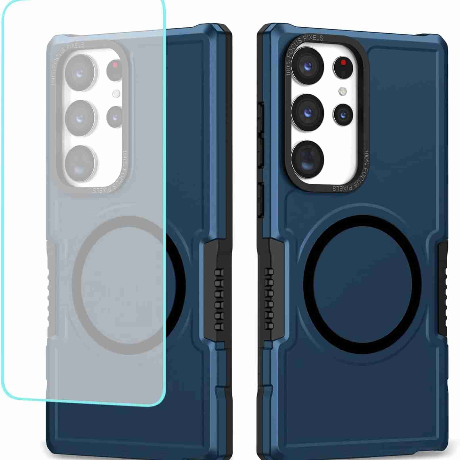 Dteck Case for Galaxy S25 Plus Case with Tempered Glass Screen Protector, Compatible with ...