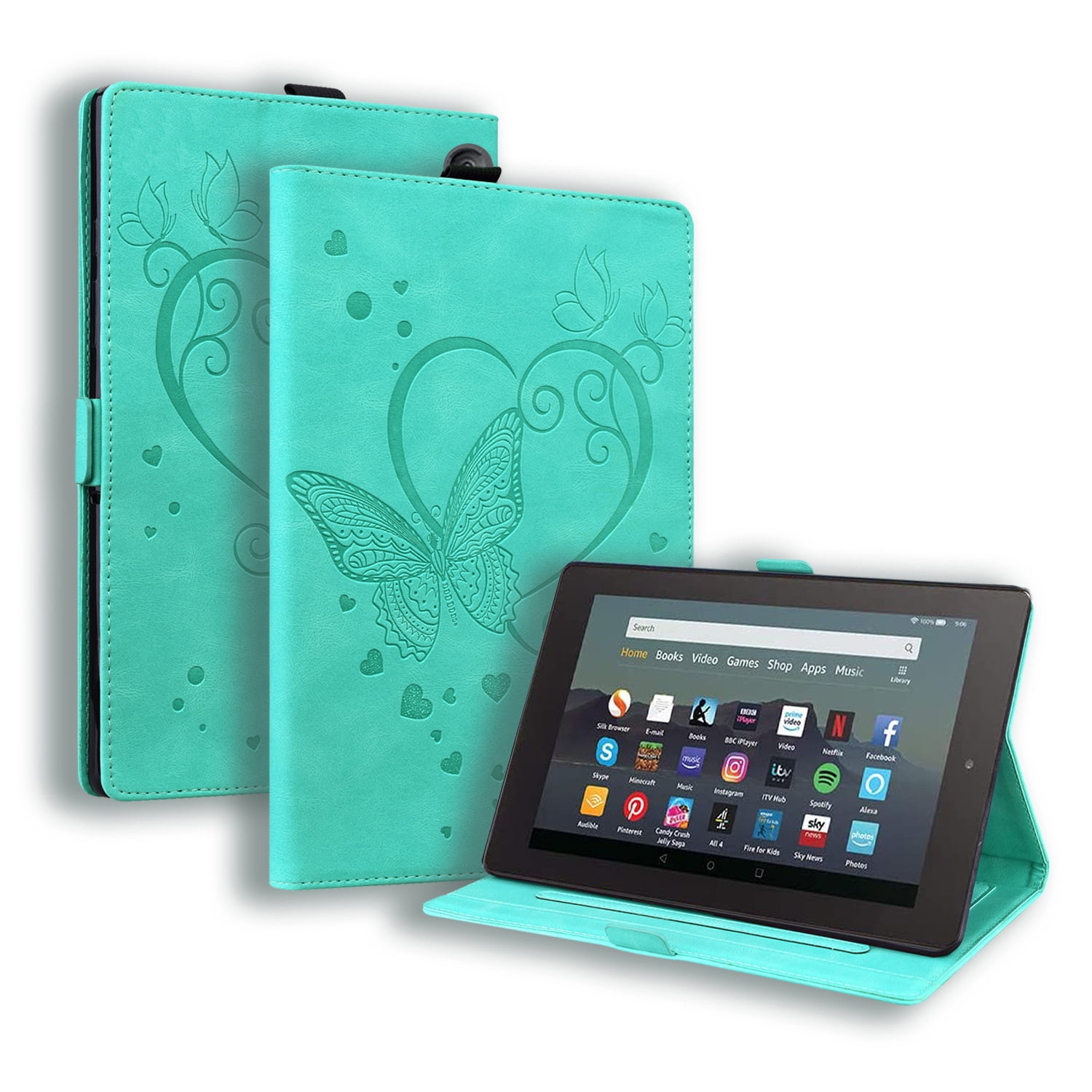 Dteck Case for Kindle Fire 7 Tablet (12th Gen, 2022 Release), Butterfly ...