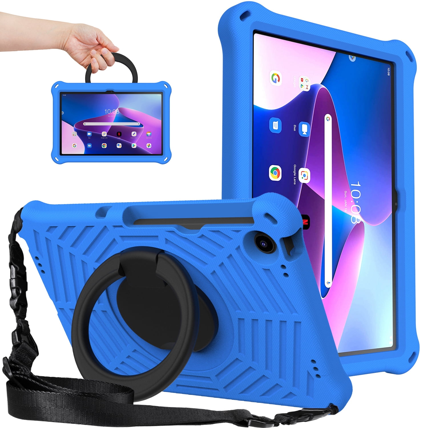 Dteck Heavy Duty Case for Lenovo Tab M10 Plus 3rd Gen 10.6 inch 2022 ...