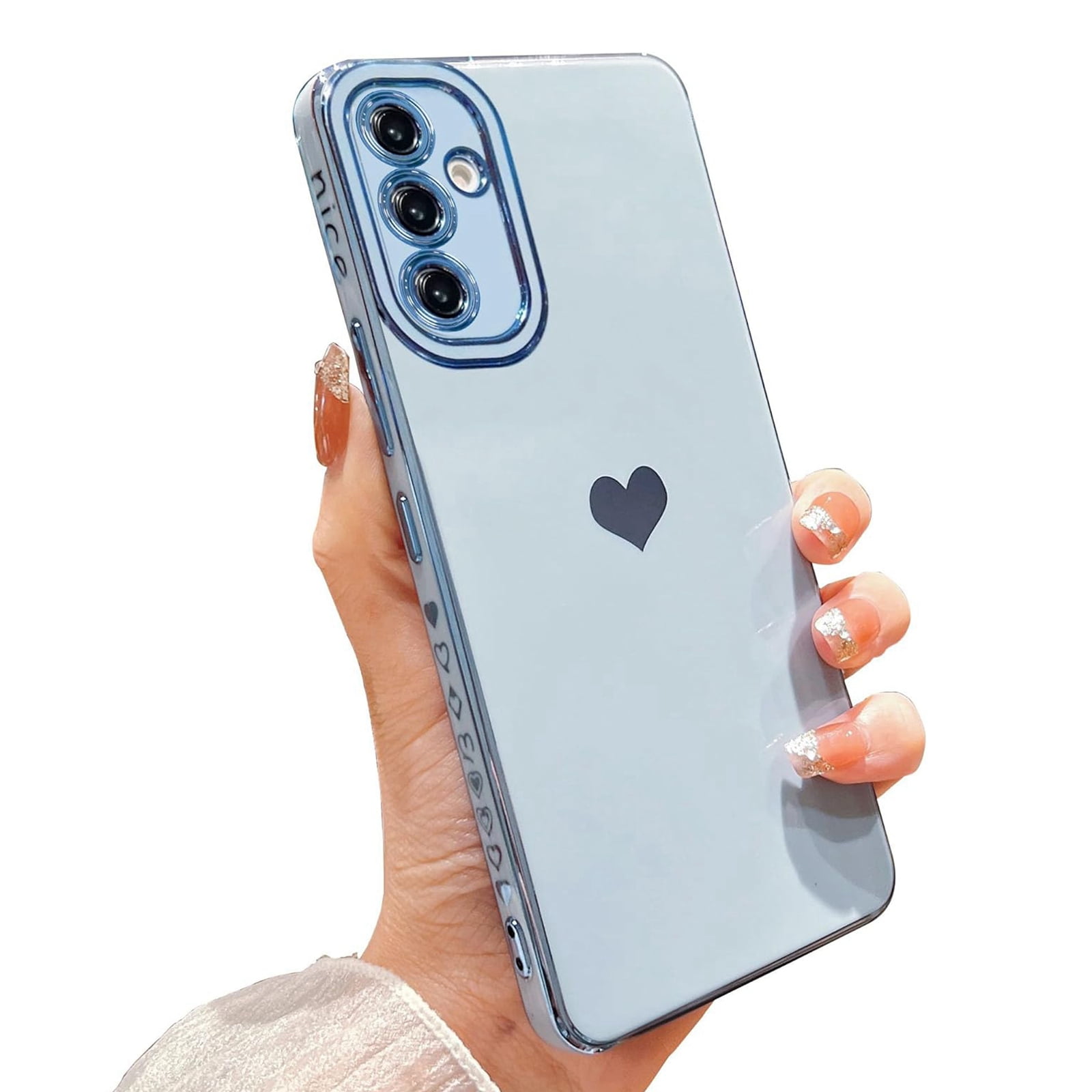 Dteck Case for Samsung Galaxy A15 5G, Luxury Electroplate Cute Side ...