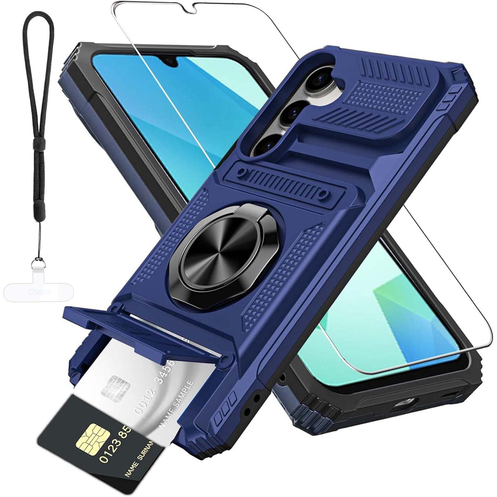 Dteck Case for Samsung Galaxy A16 5G with HD Screen Protector & Card ...