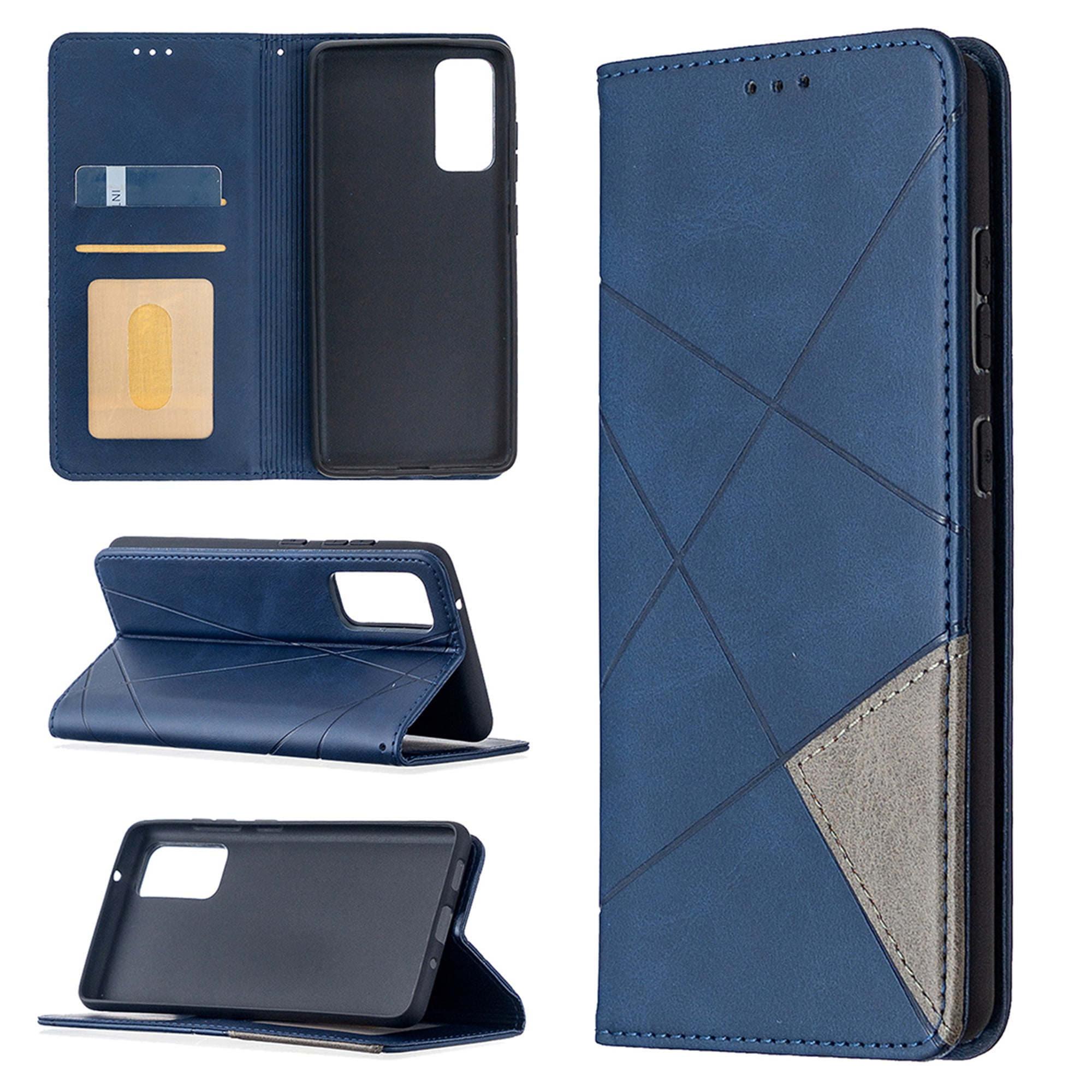 Dteck Case for Samsung Galaxy S20 FE (6.5 inches),Hybrid Magnetic Leather Rubber Wallet Card ...