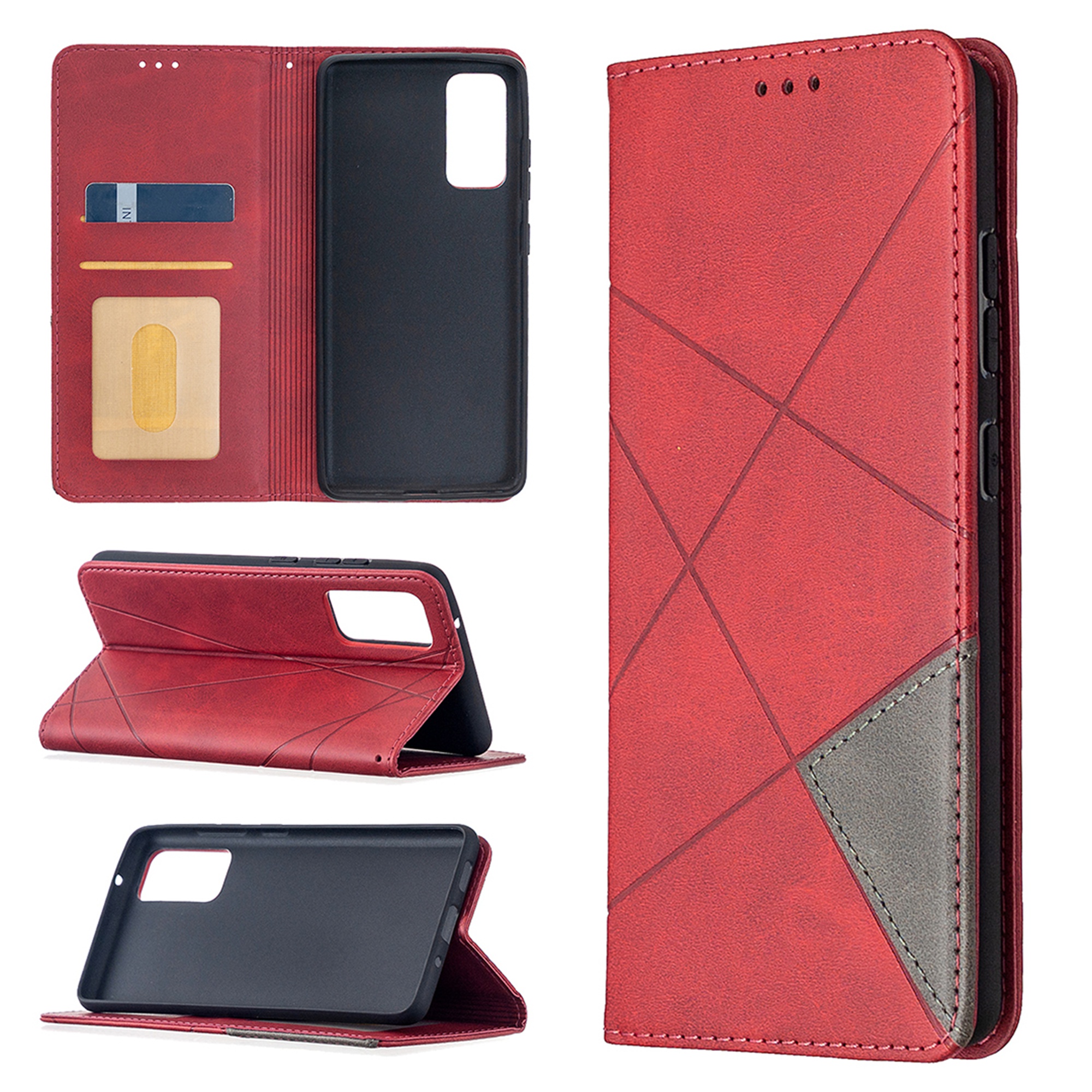 Dteck Case for Samsung Galaxy S20 FE (6.5 inches),Hybrid Magnetic Leather Rubber Wallet Card ...