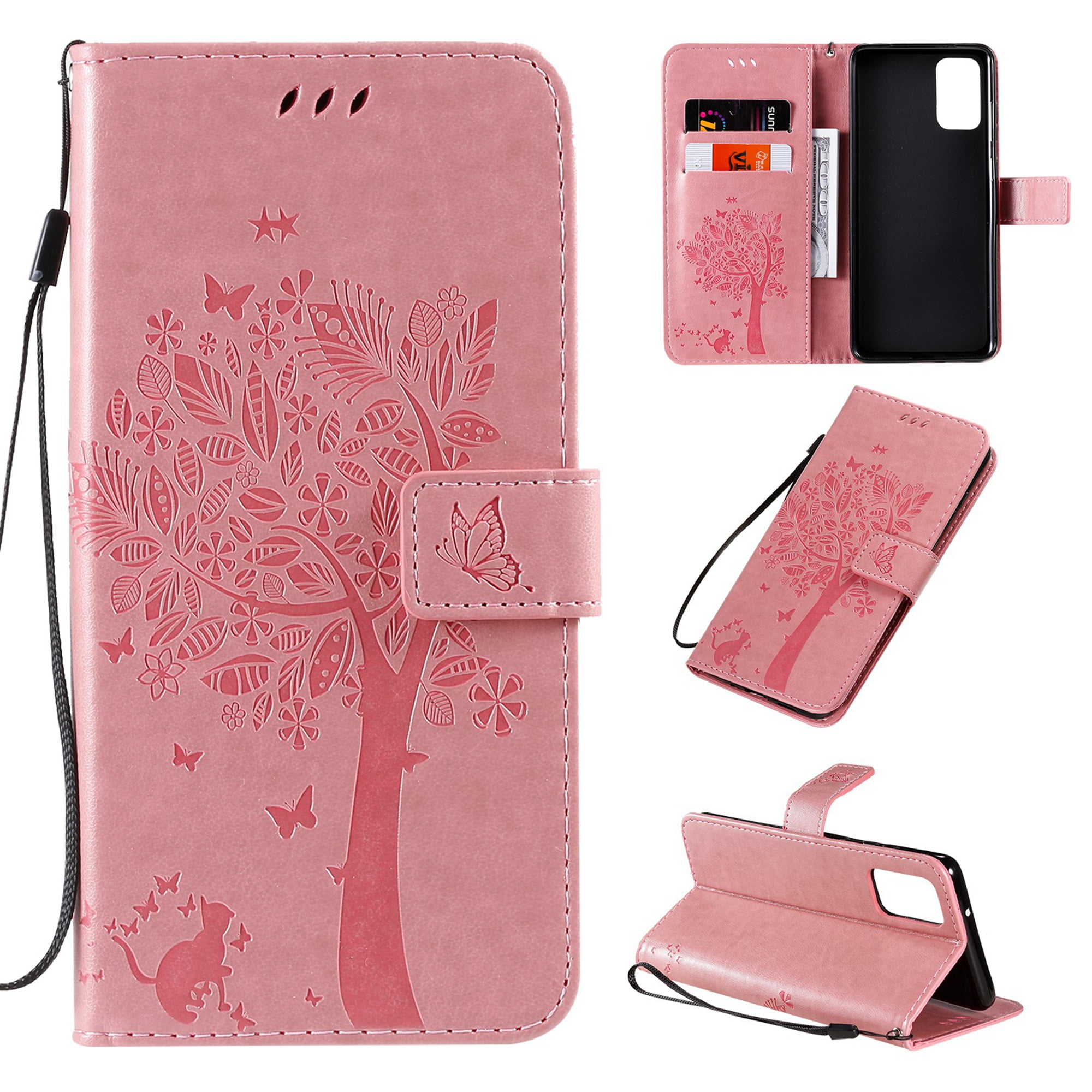 Dteck Case for Samsung Galaxy S20 FE (6.5 inches),Tree Patterned Magnetic Leather Strap Wallet ...