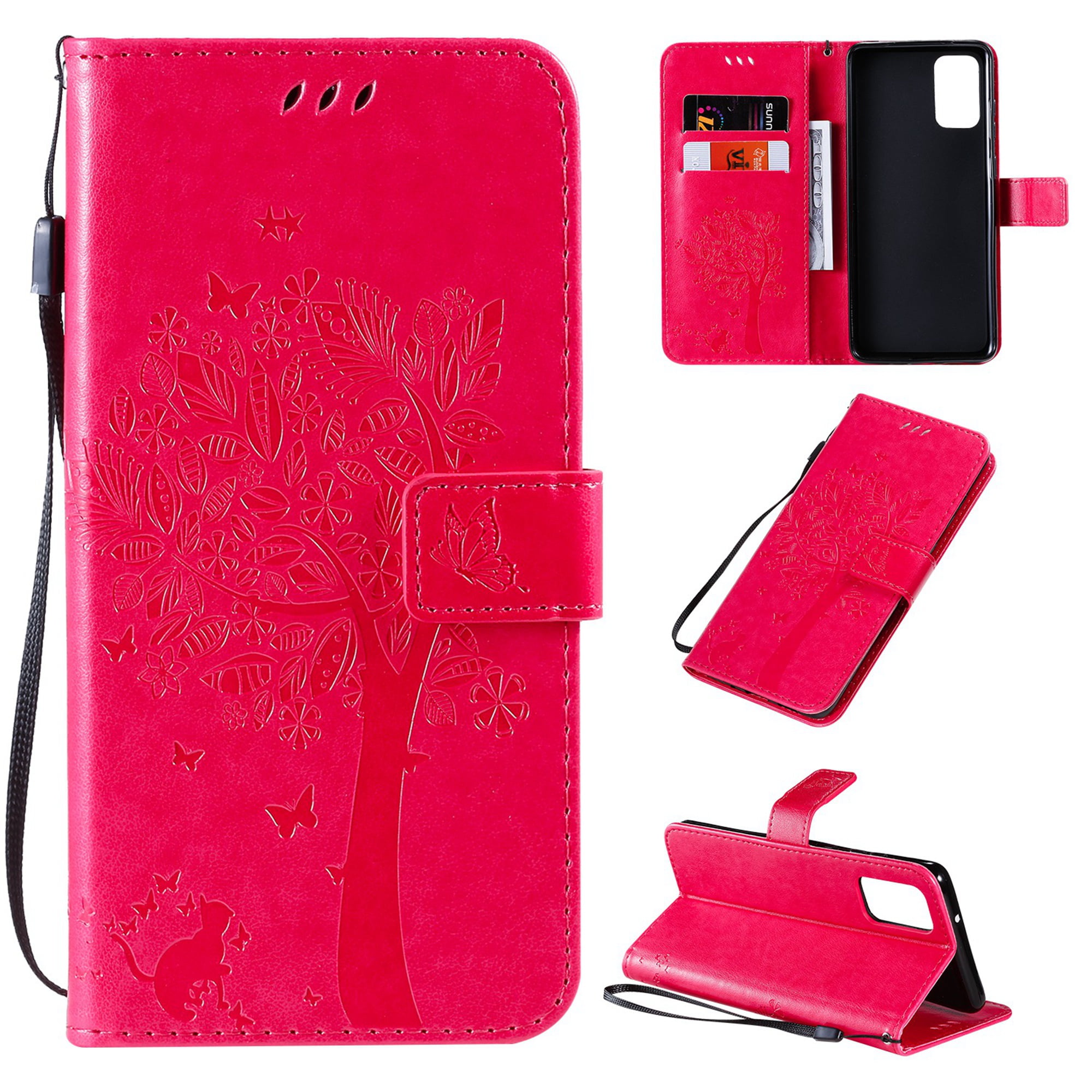 Dteck Case for Samsung Galaxy S20 FE (6.5 inches),Tree Patterned Magnetic Leather Strap Wallet ...
