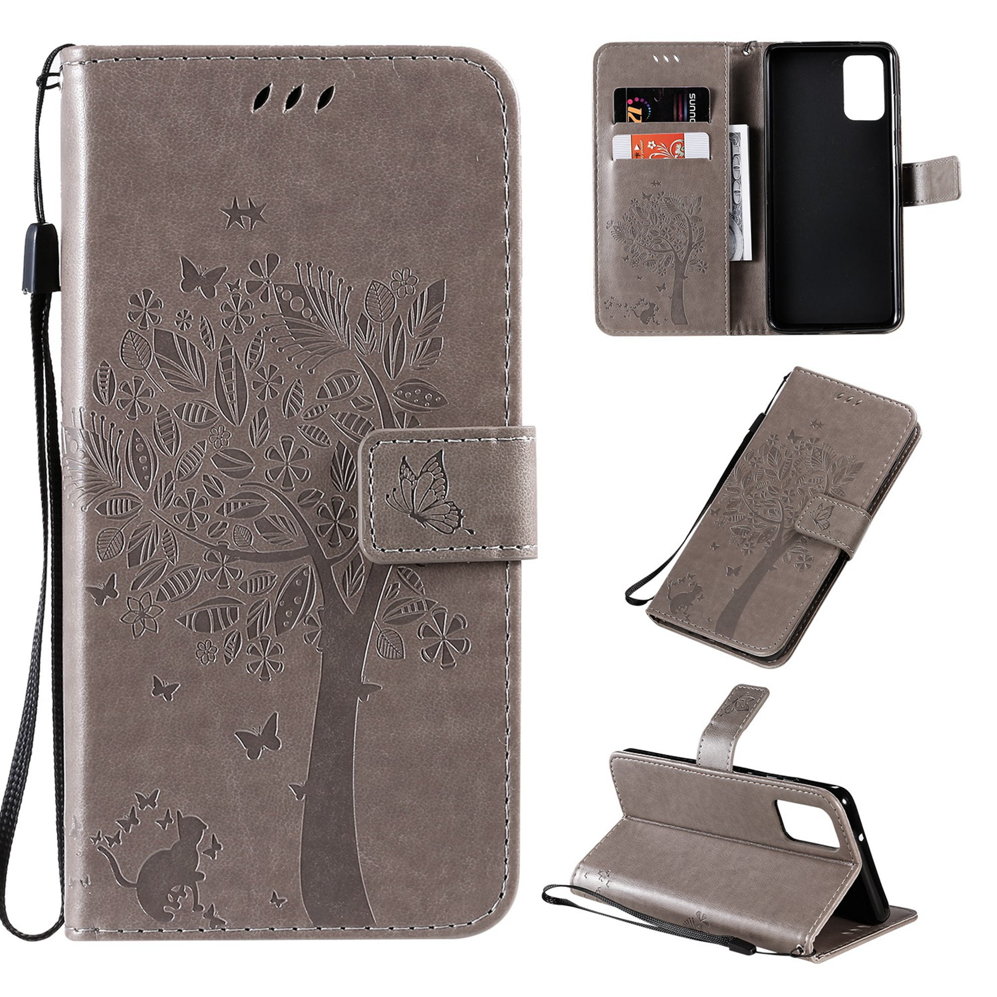 Dteck Case for Samsung Galaxy S20 FE (6.5 inches),Tree Patterned Magnetic Leather Strap Wallet ...