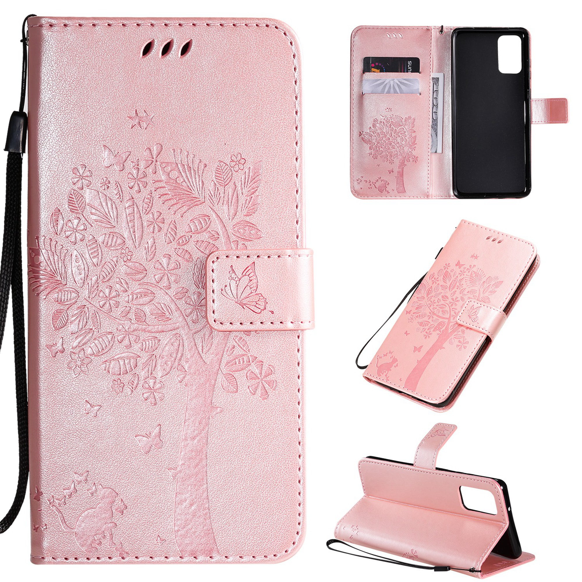 Dteck Case for Samsung Galaxy S20 FE (6.5 inches),Tree Patterned Magnetic Leather Strap Wallet ...