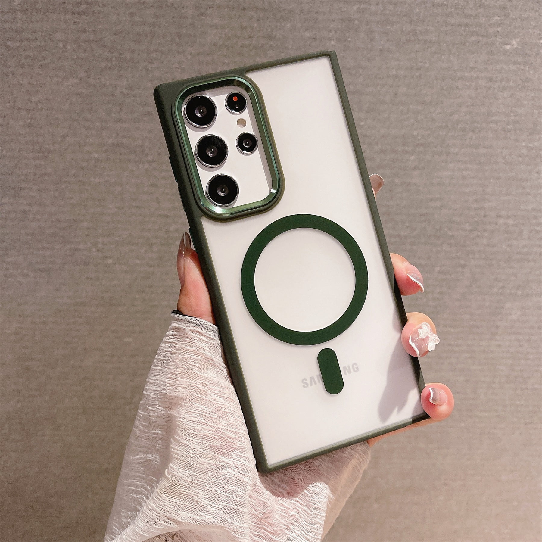 Dteck Case for Samsung Galaxy S22 Ultra 5G 2022 Case 6.8" with Magnetic Support Magsafe Charger ...