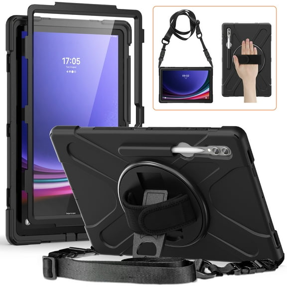 Dteck for Samsung Galaxy Tab S11 Ultra Case with Built-in Screen Protector, Full Body Drop ...
