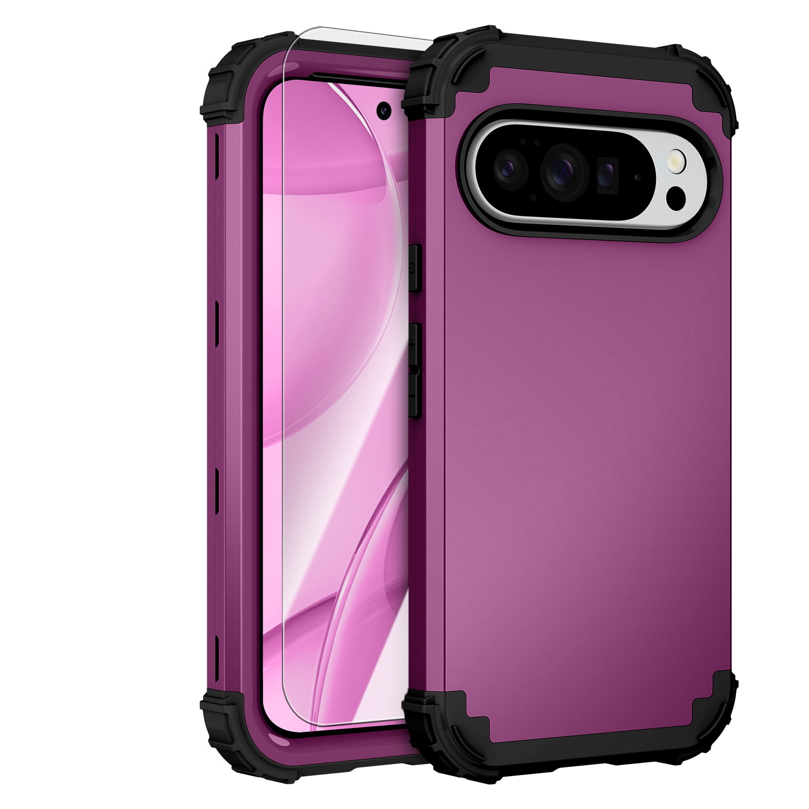 Dteck Case with Tempered Glass Screen Protector for Google Pixel 10 Pro ...
