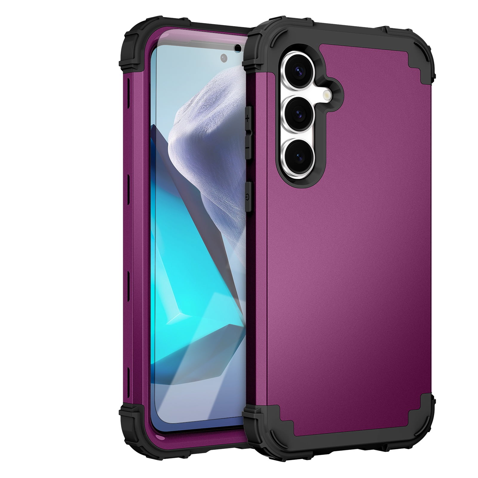 Dteck Case with Tempered Glass Screen Protector for Samsung Galaxy S25 ...