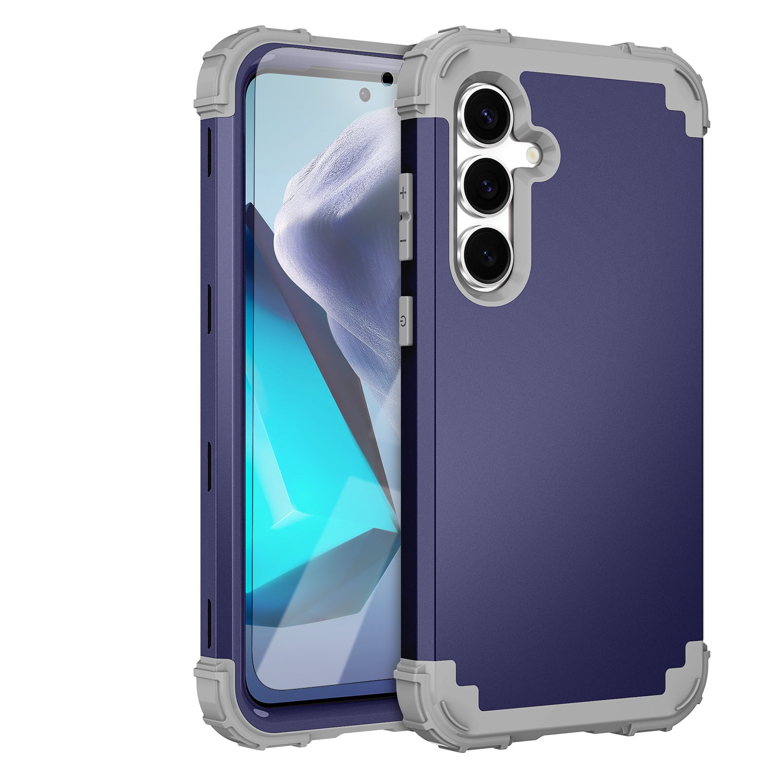 Dteck Case with Tempered Glass Screen Protector for Samsung Galaxy S25 ...