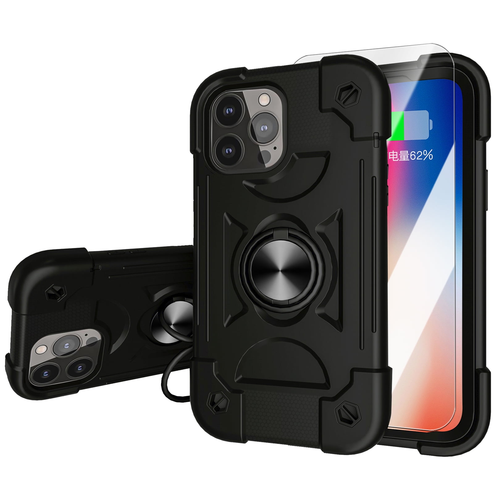 Dteck Case with Tempered Glass Screen Protector for iPhone 13 ...