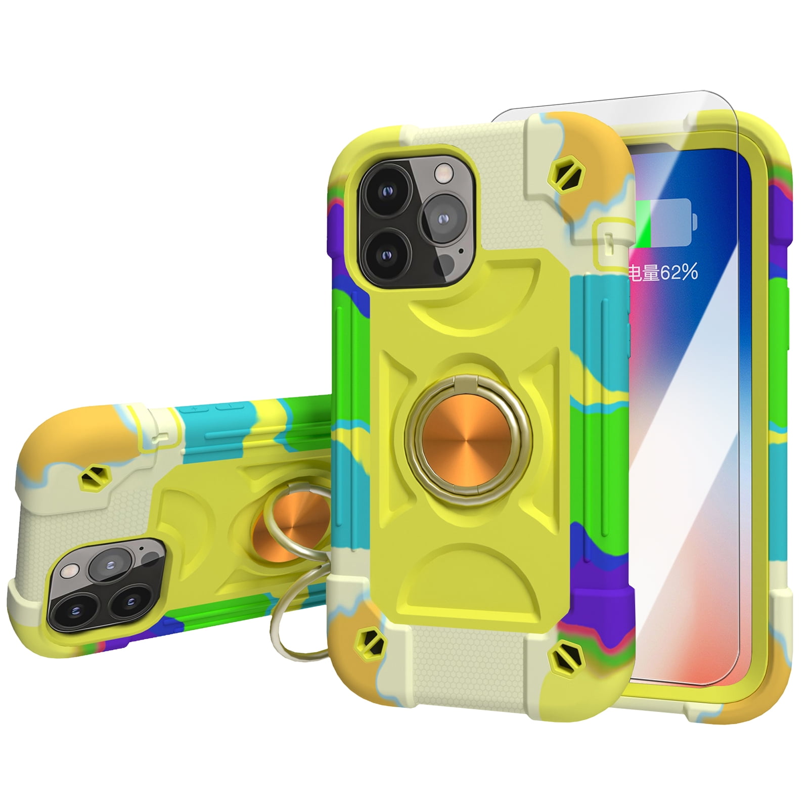 Dteck Case with Tempered Glass Screen Protector for iPhone 13 ...