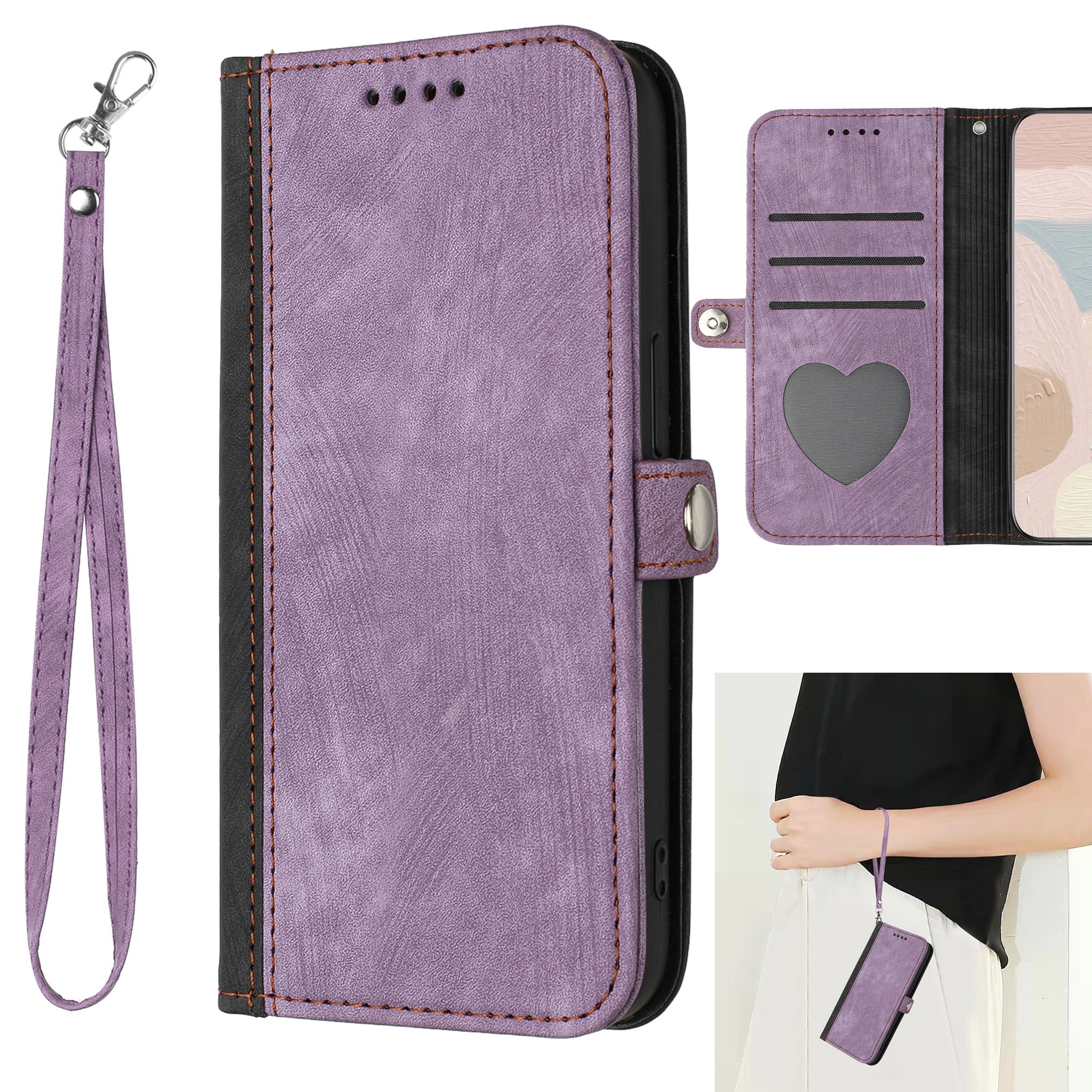 Dteck Case for Google Pixel 7 Pro, Bicolor PU Leather Wallet Folio Case ...