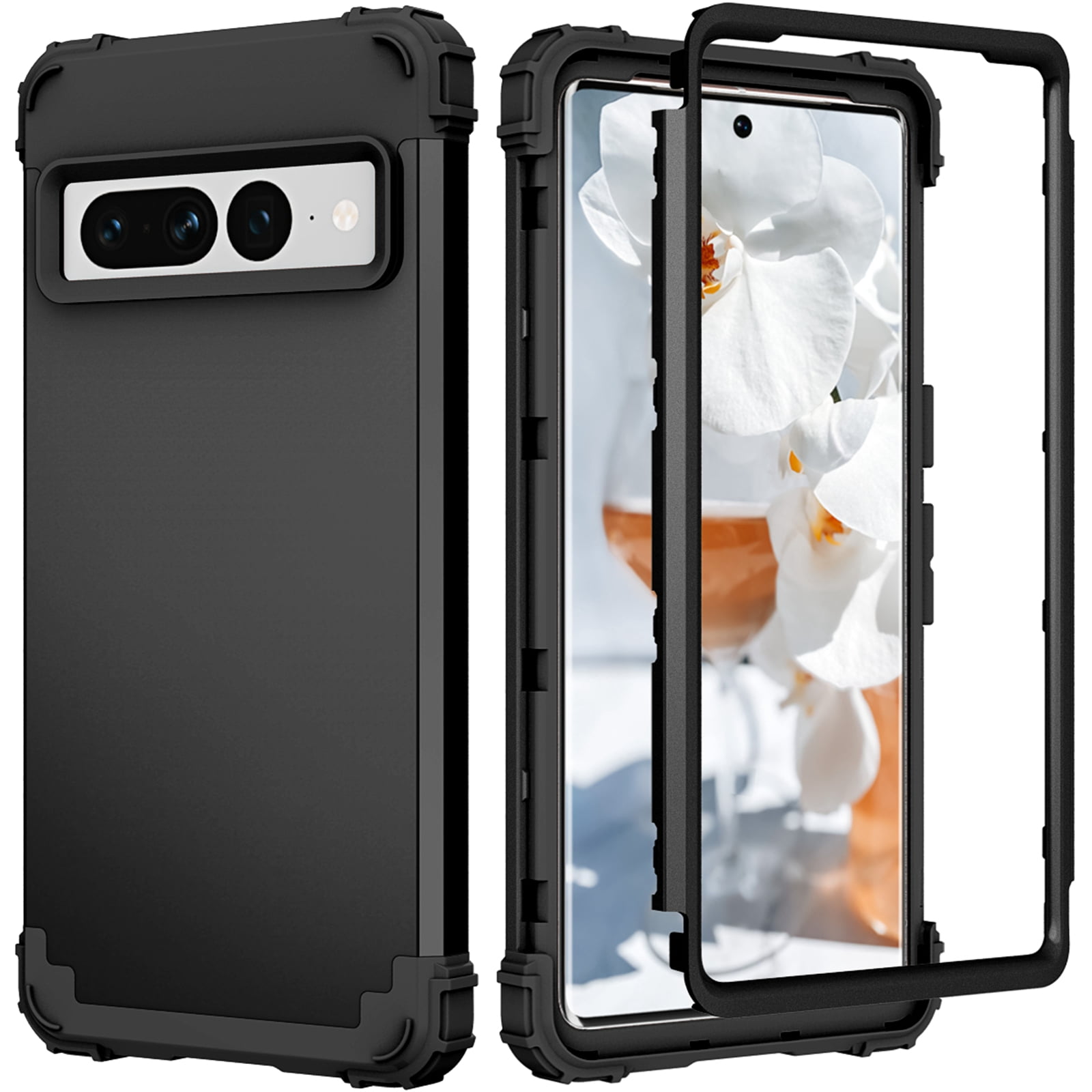 Dteck Case for Google Pixel 7 Pro,Shockproof Rubber Armor Silicone ...