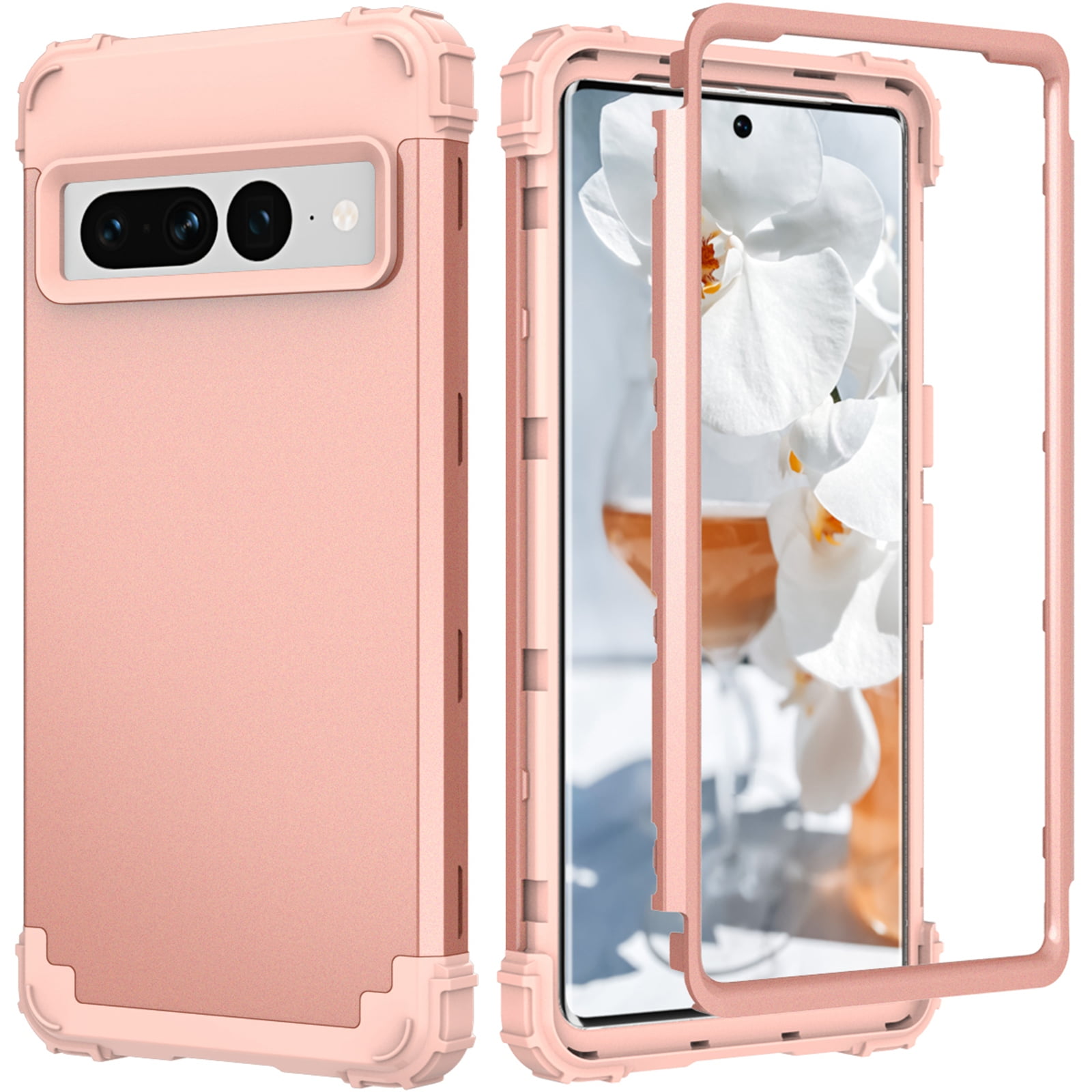 Dteck Case for Google Pixel 7 Pro,Shockproof Rubber Armor Silicone ...