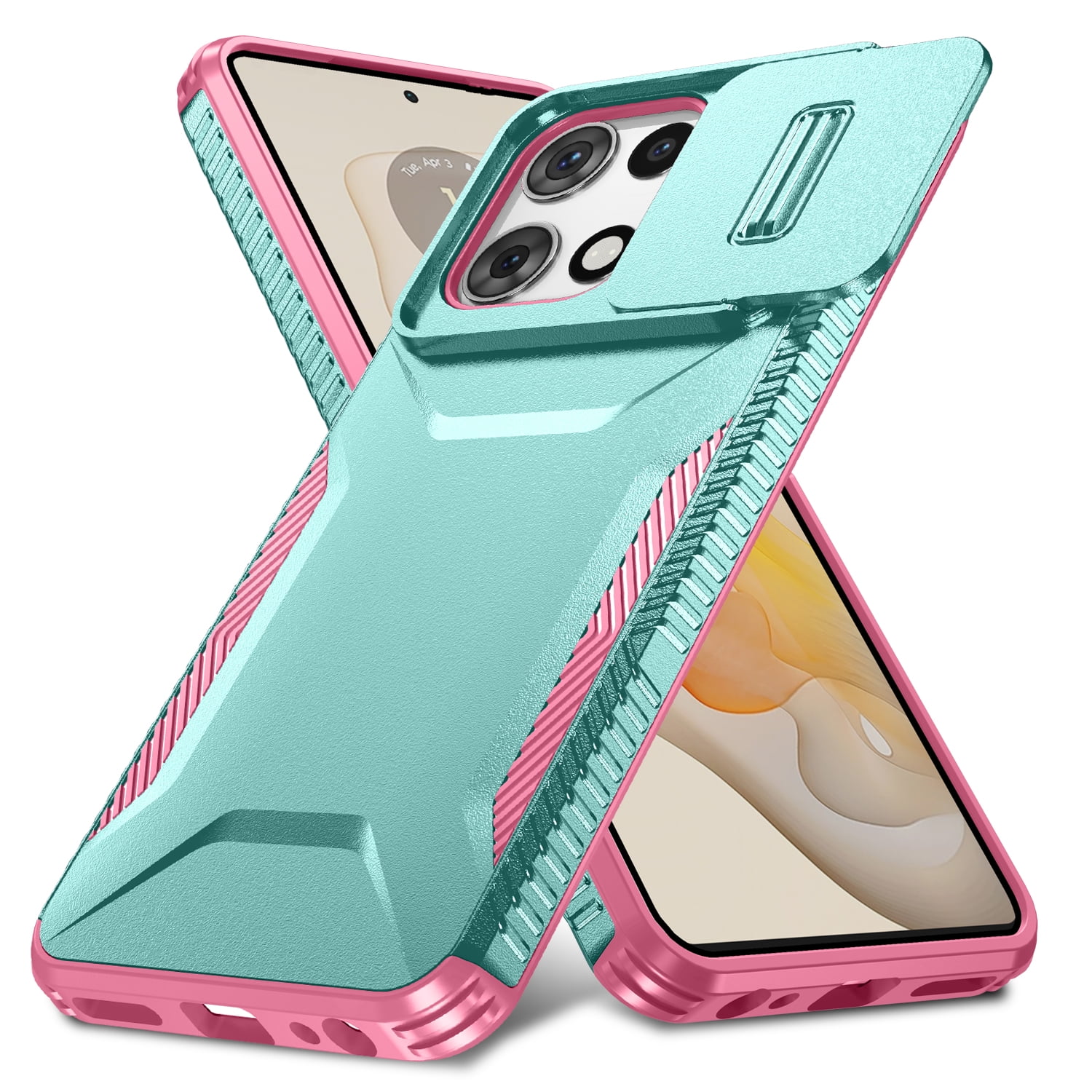 Dteck Case for Motorola Moto G 5G (2025),Shockproof TPU+PC Case Sliding ...