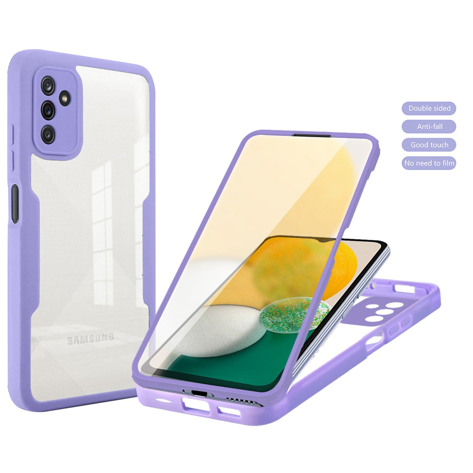 Dteck Case for Samsung Galaxy A15,Shockproof Rubber Case Built-in ...