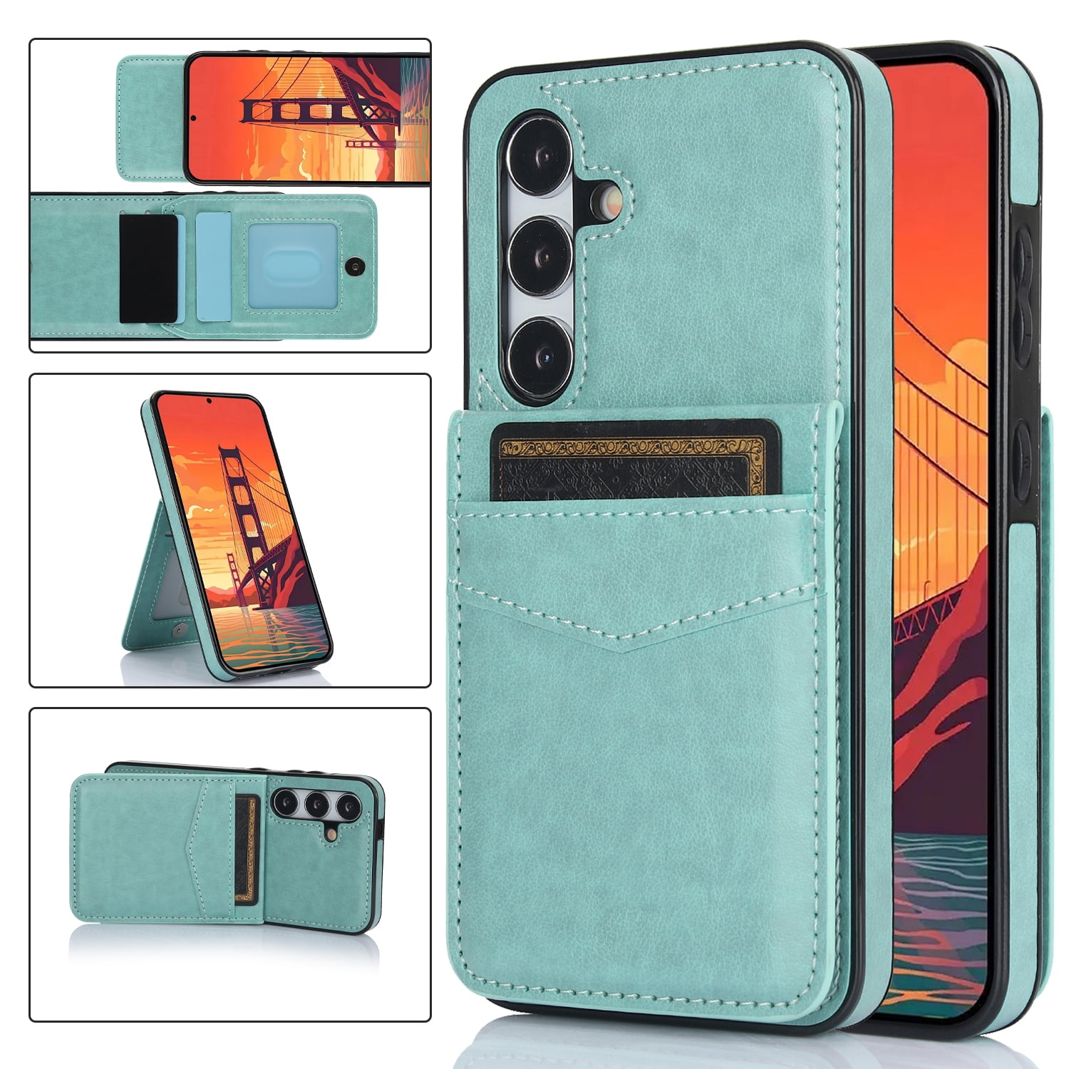 Dteck Case for Samsung Galaxy A55,Magnetic PU Leather Card Slots Wallet ...