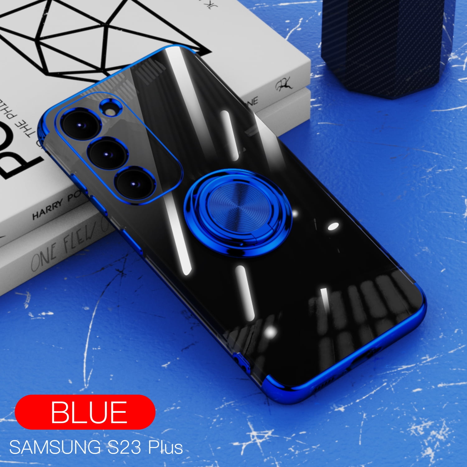 Dteck Case for Samsung Galaxy S23 Plus,Shockproof Plating TPU Ring ...