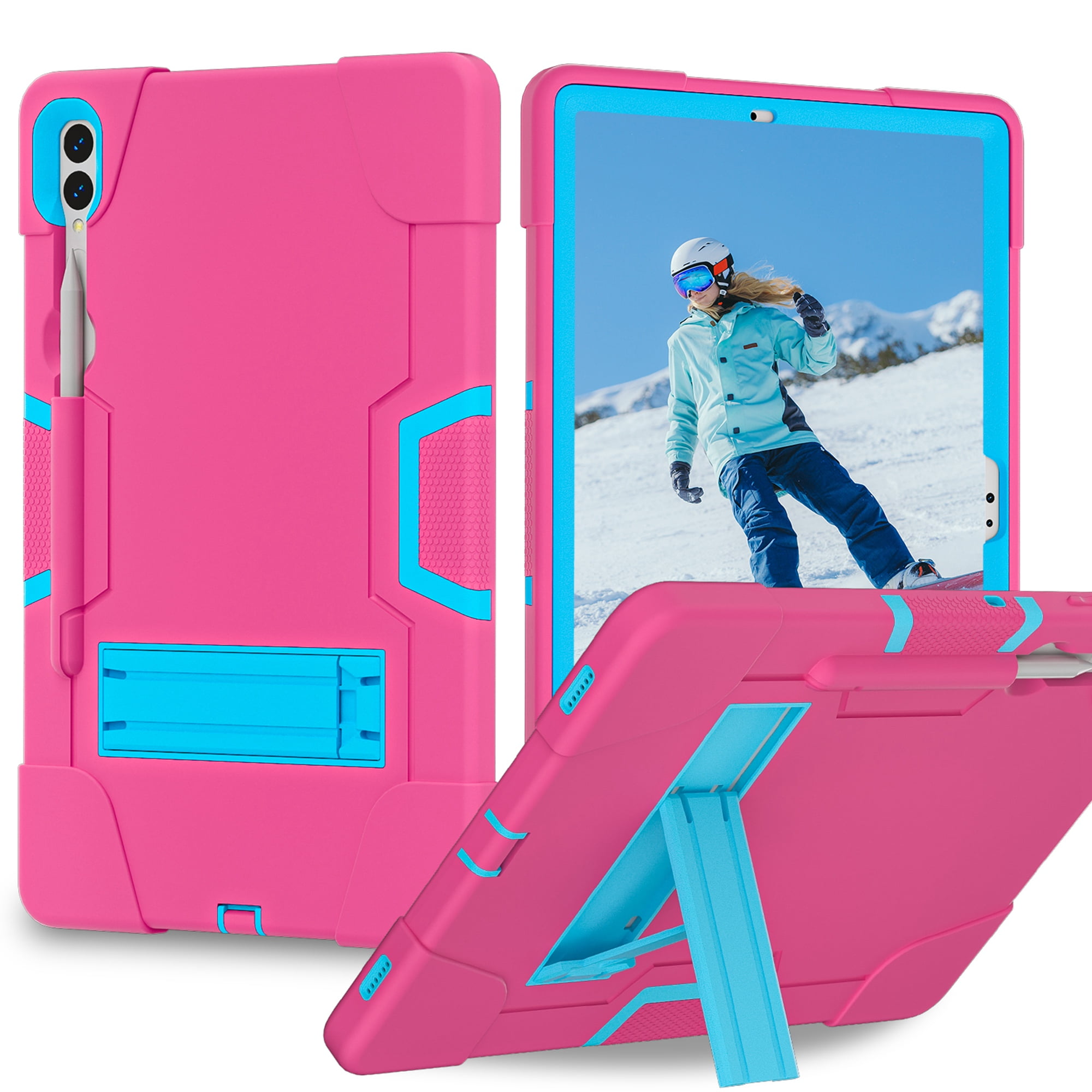 Dteck Case for Samsung Galaxy Tab S9 Plus 12.4" 2023, Heavy Duty Shockproof Rugged Protective ...
