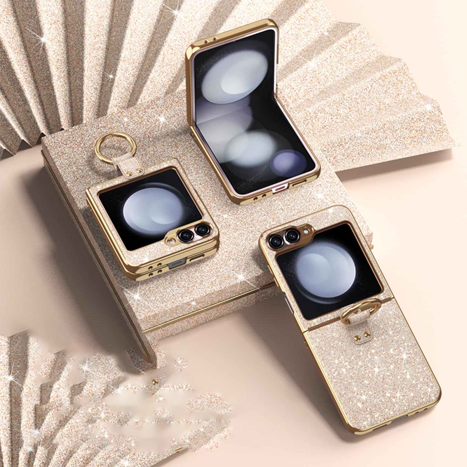 Dteck Case for Samsung Galaxy Z Flip 6,Bling Glitter Plating PC Case ...