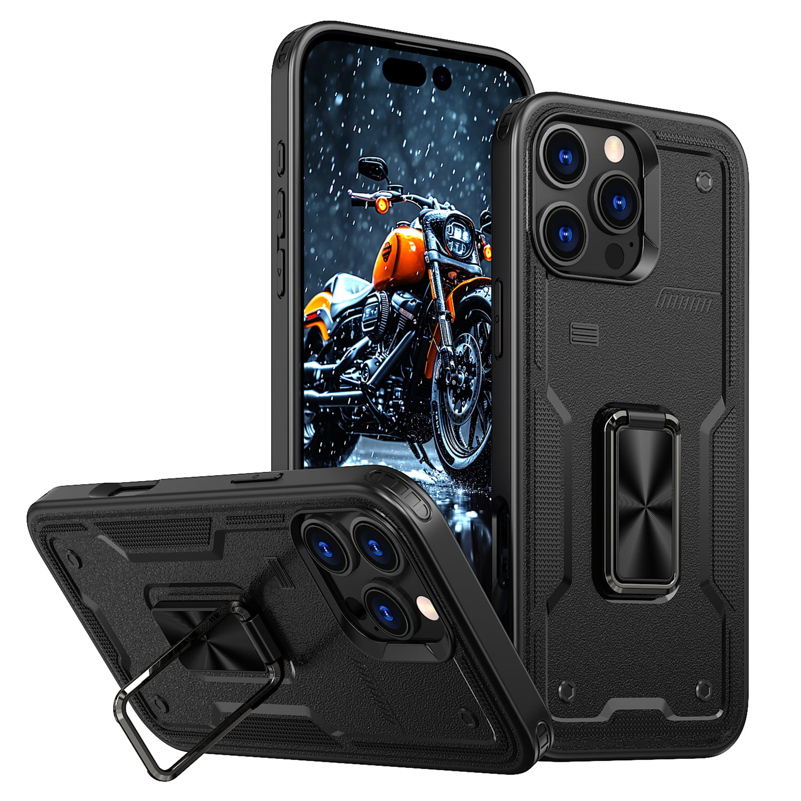Dteck Case for iPhone 12 / 12 Pro ,Shockproof Rubber+PC Case Ring ...