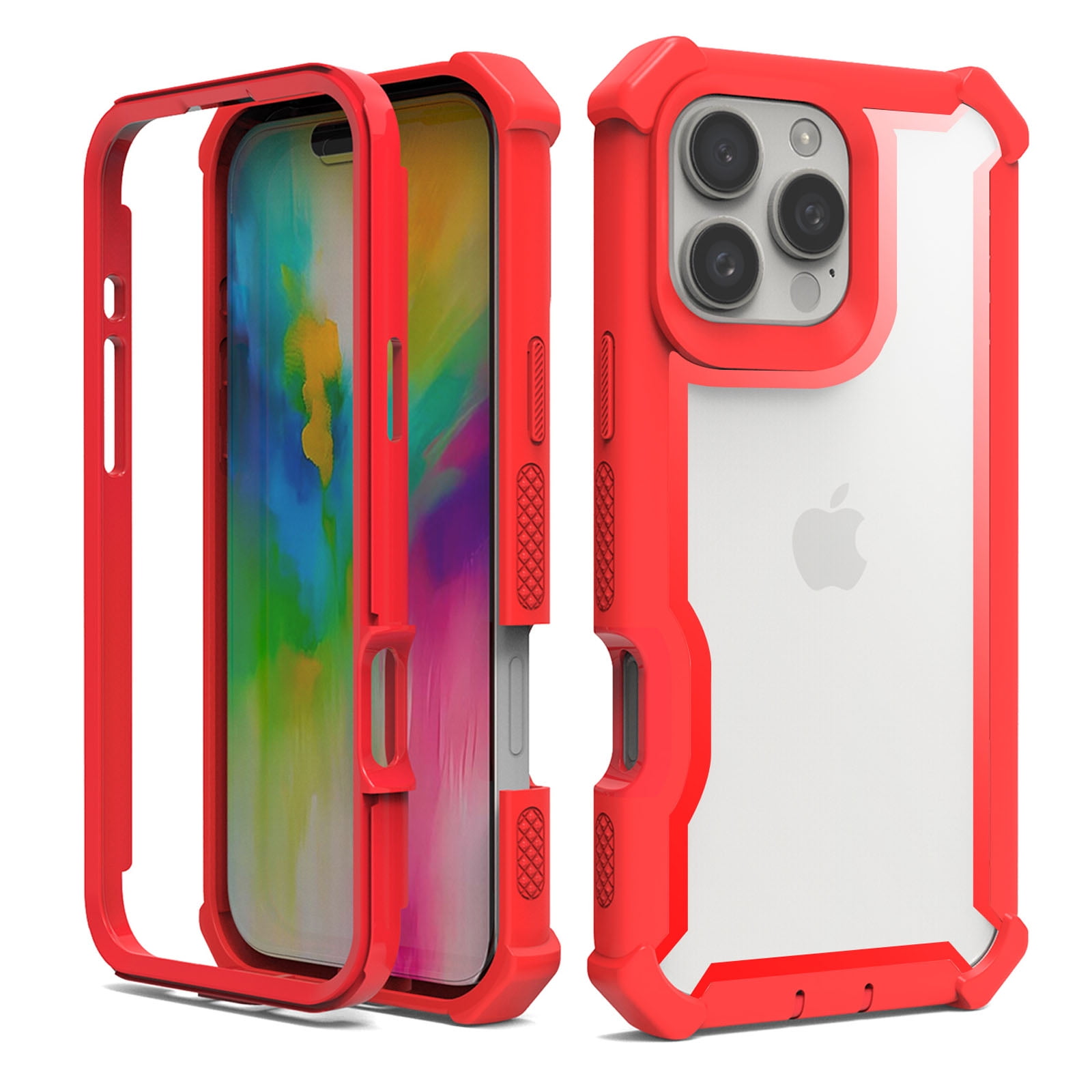 Dteck Case for iPhone 13 Pro,Shockproof Dual-Layer Protection Silicone ...