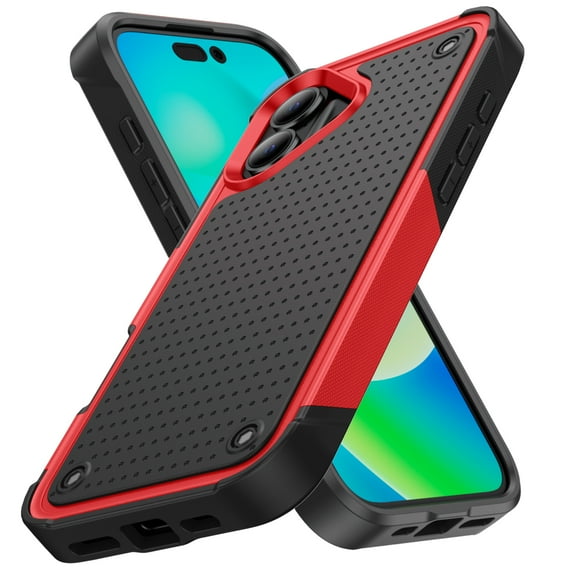 Dteck Case for iPhone 16 Plus,Shockproof Silicone Heavy Duty Dual Layer ...