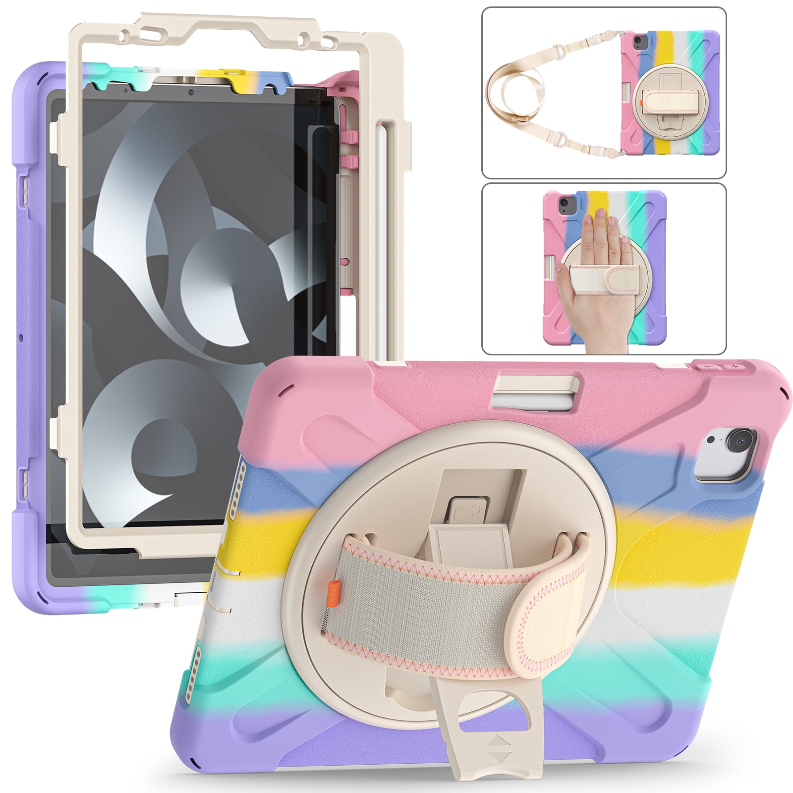 Dteck Case for iPad Air 11 Inch 2024, Military Grade Silicone ...