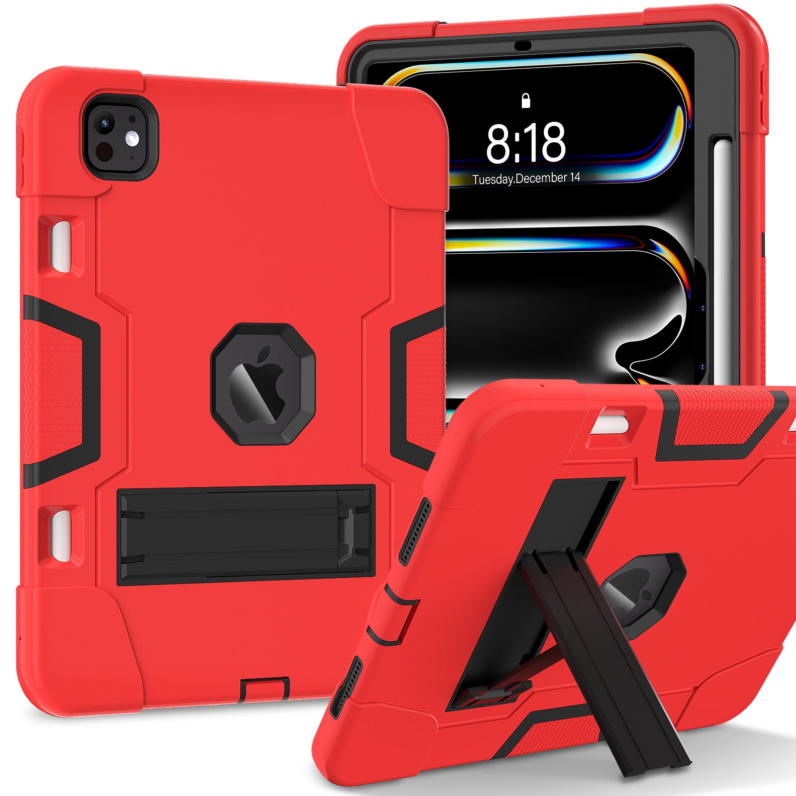 Dteck Case for iPad Pro 13 inch 2024,Shockproof Silicone + PC 3-Layer ...