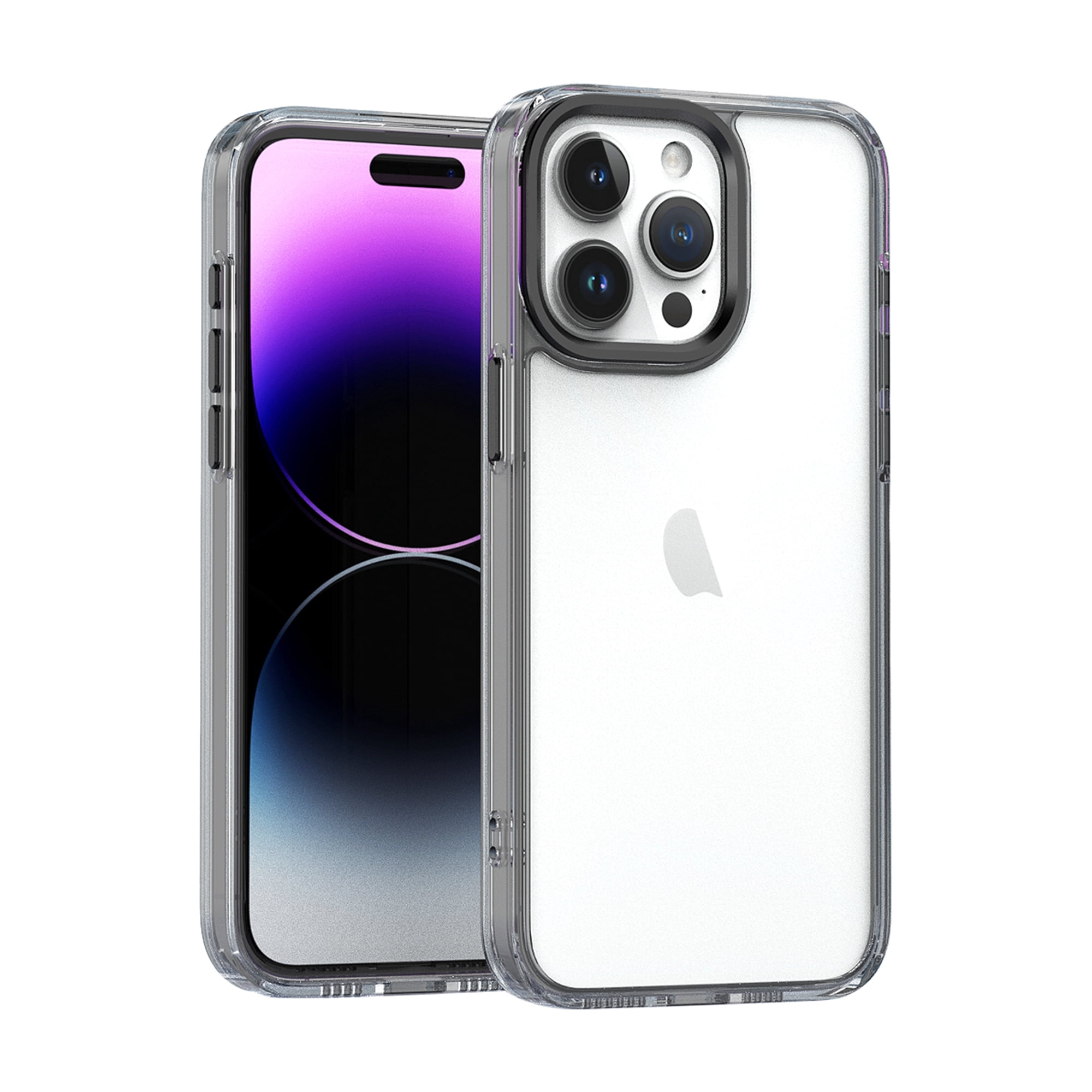 Dteck Case for iPhone 12 / 12 Pro Clear with Color Border, Hybrid ...