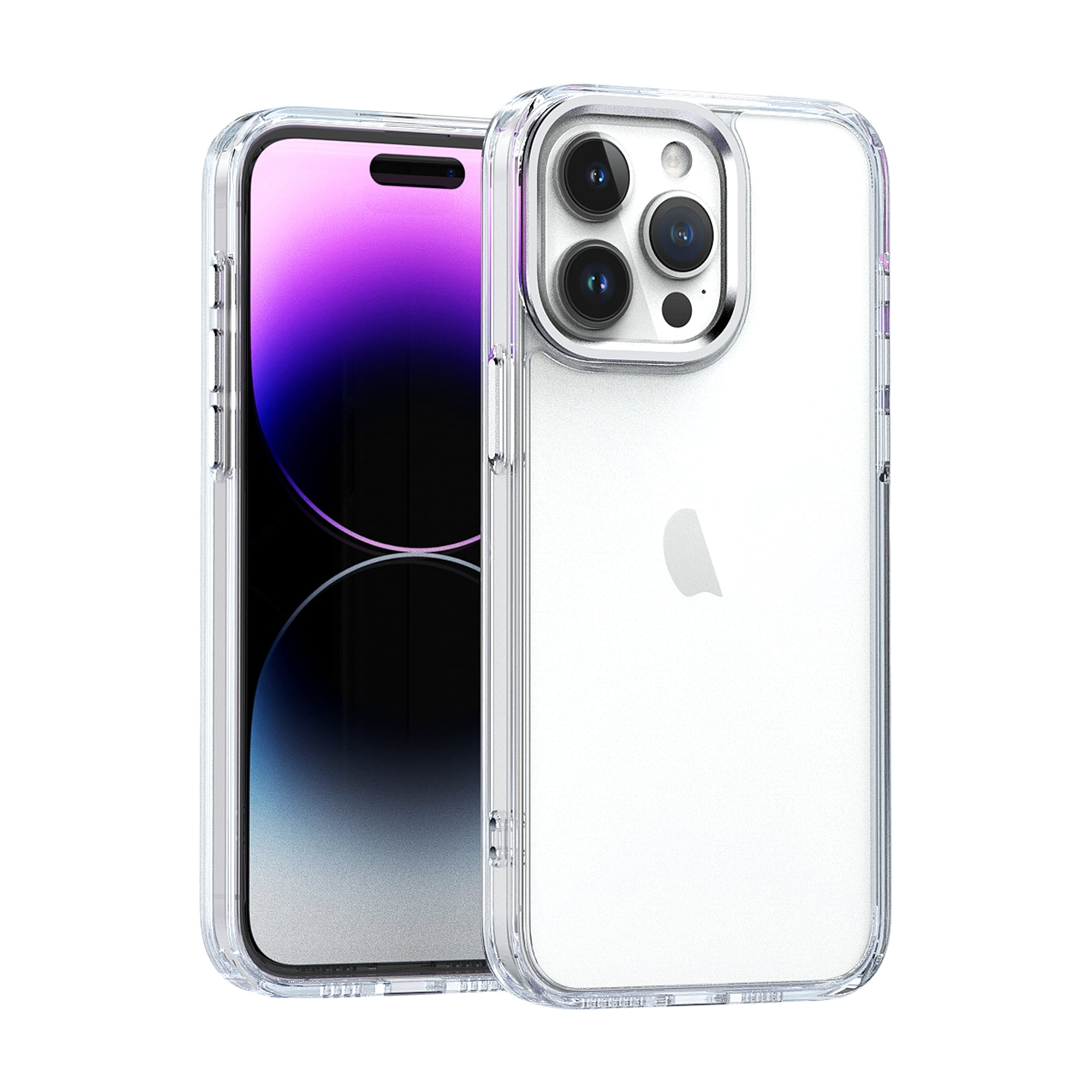 Dteck Case for iPhone 12 / 12 Pro Clear with Color Border, Hybrid ...
