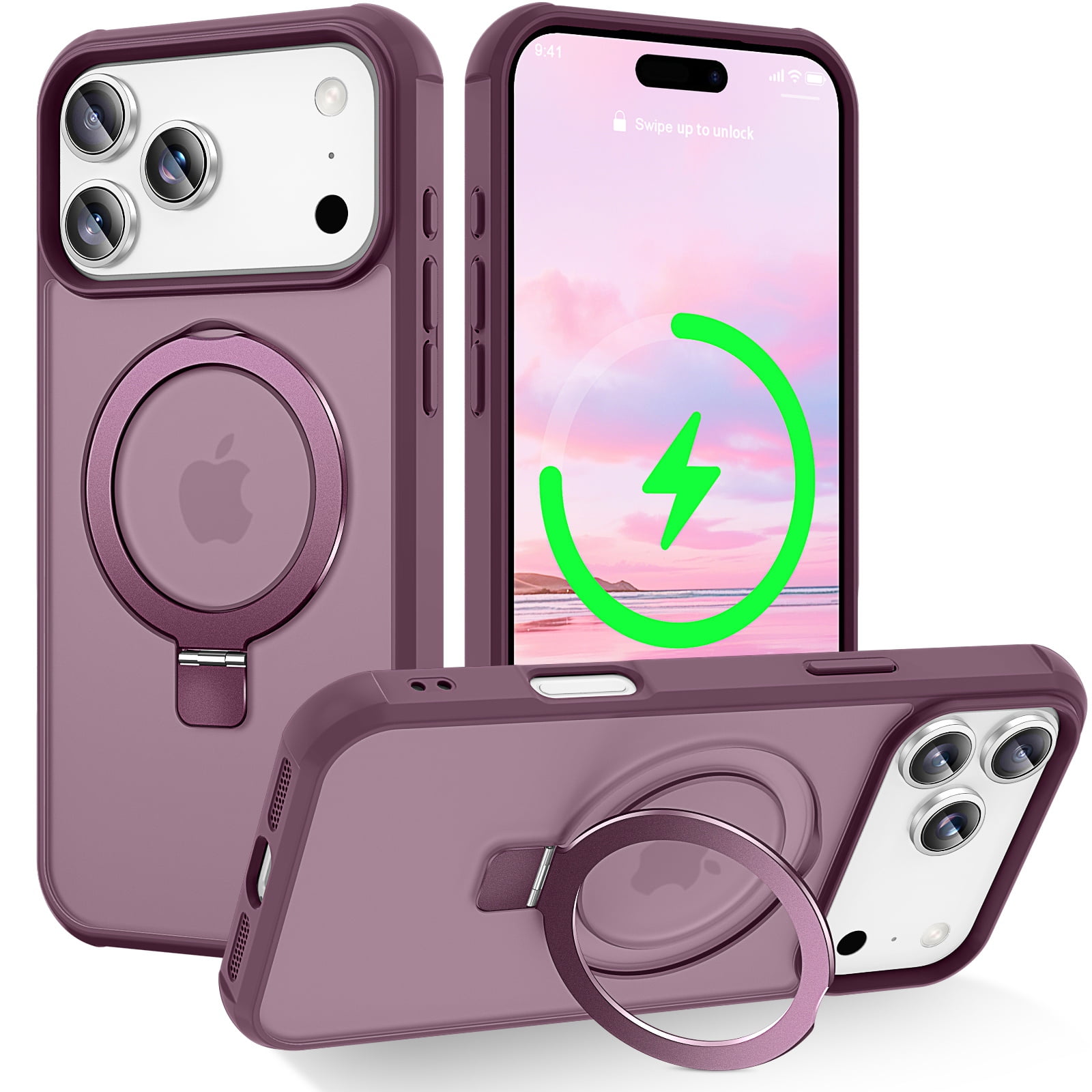 Dteck Case for iPhone 17 Pro,Magnetic Invisible Stand Compatible with ...