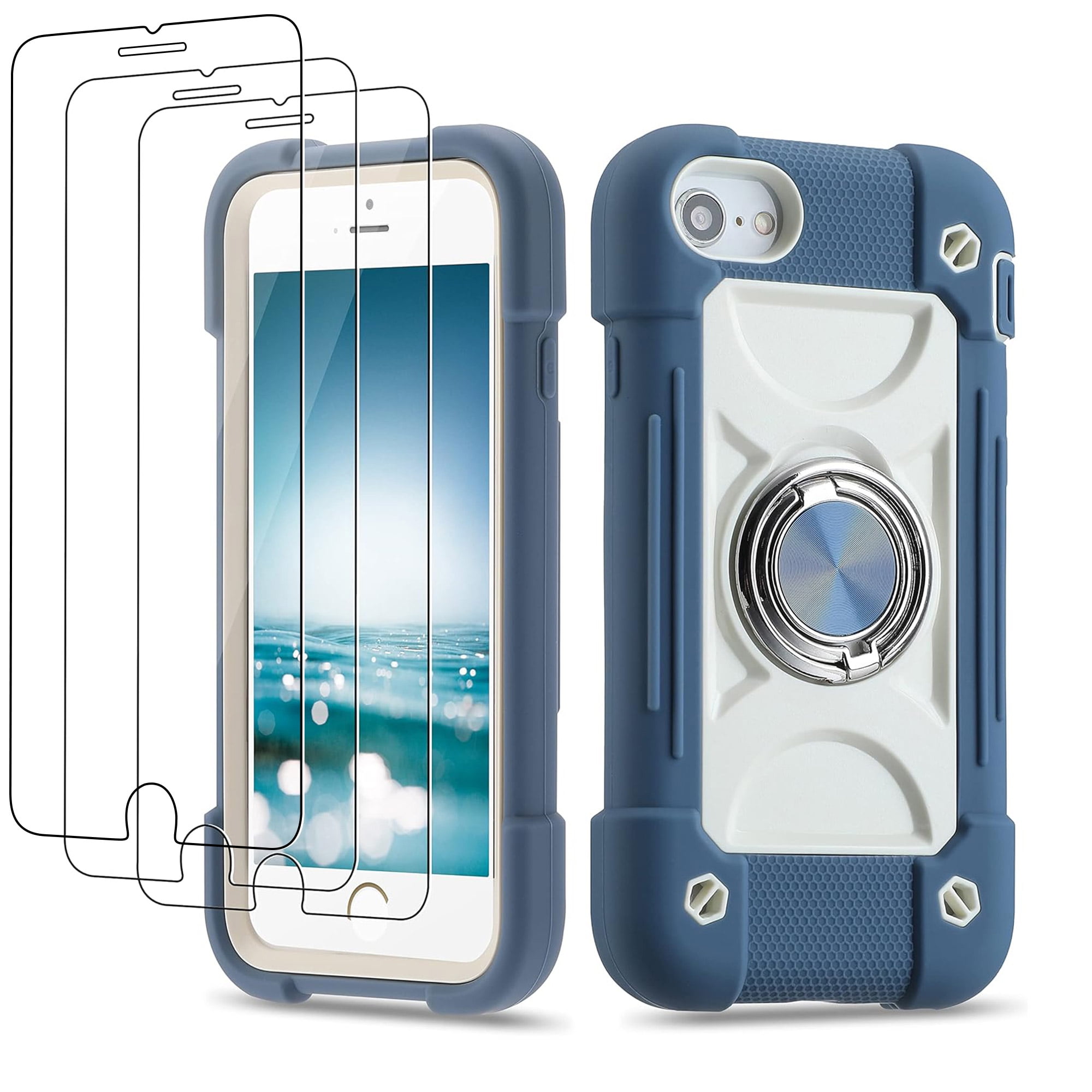 Dteck Case for iPhone SE3/SE2/8/7/6S/6 4.7", Heavy-Duty Military Grade ...