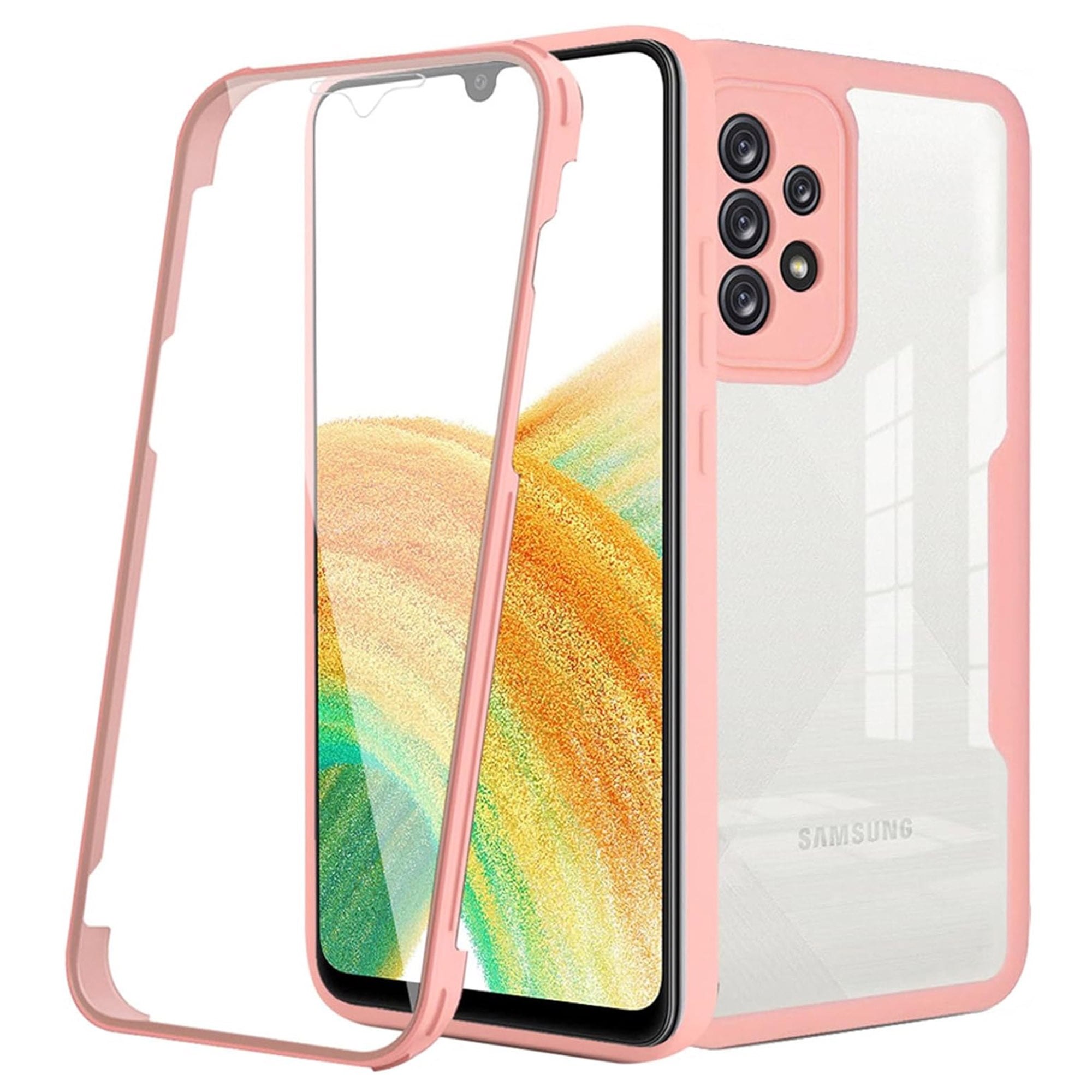 Dteck Clear Case for Samsung Galaxy A23 5G with Built-in Screen Protector, Slim Full Body Rugged ...