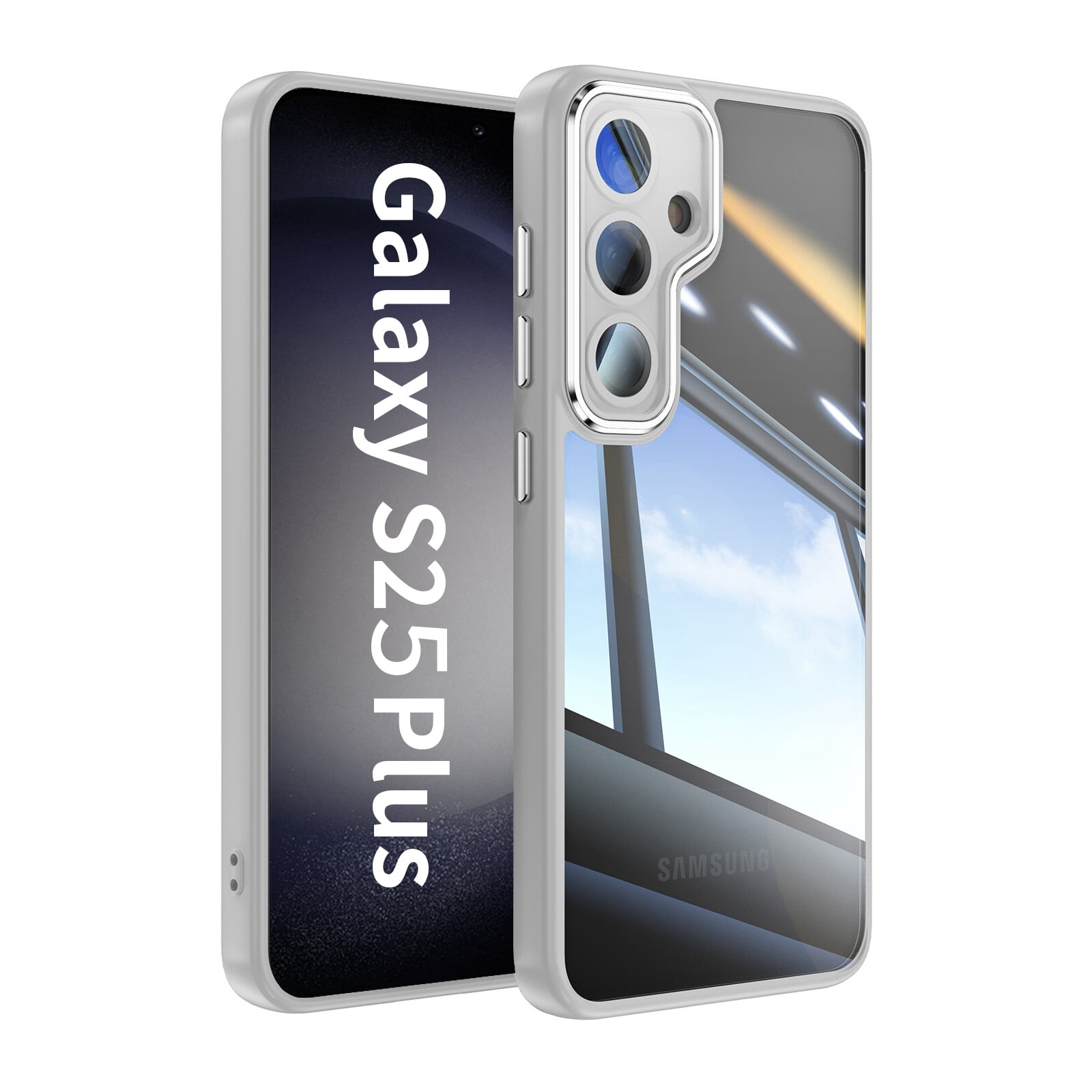 Dteck Clear Case for Samsung Galaxy S25 Plus, Built-in Camera Lens ...