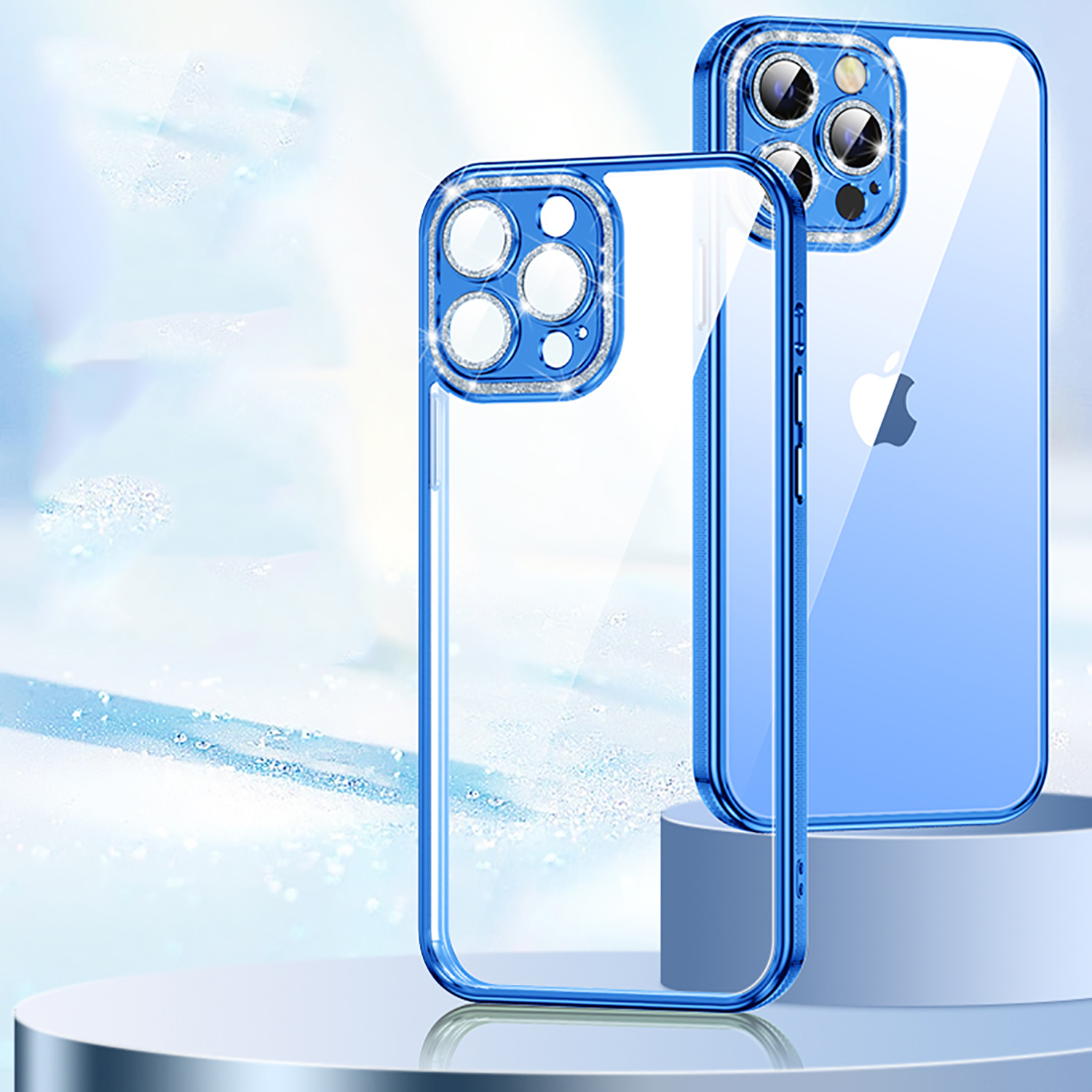 Dteck Clear Case for iPhone 12 Pro Max 6.7 inch,Luxury Crystal Transparent Sparkle Camera ...