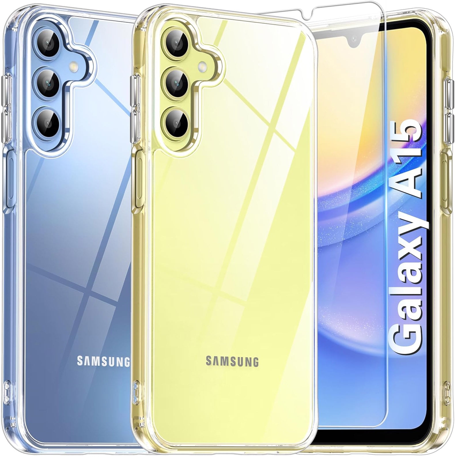 Dteck Clear for for Samsung Galaxy A15 5G Case with Screen Protector ...