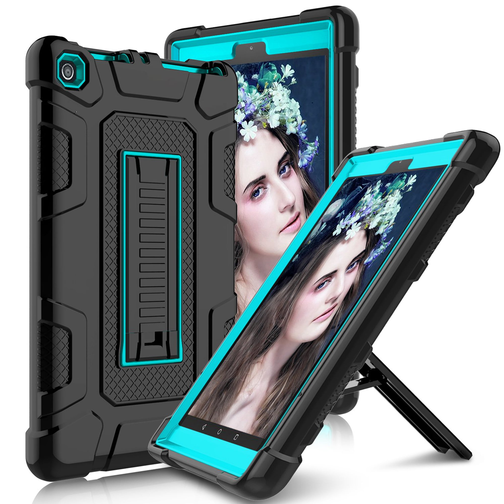 Dteck Kindle Fire HD 8 Tablet Case (7th/8th Gen, 2017/2018), Heavy Duty ...